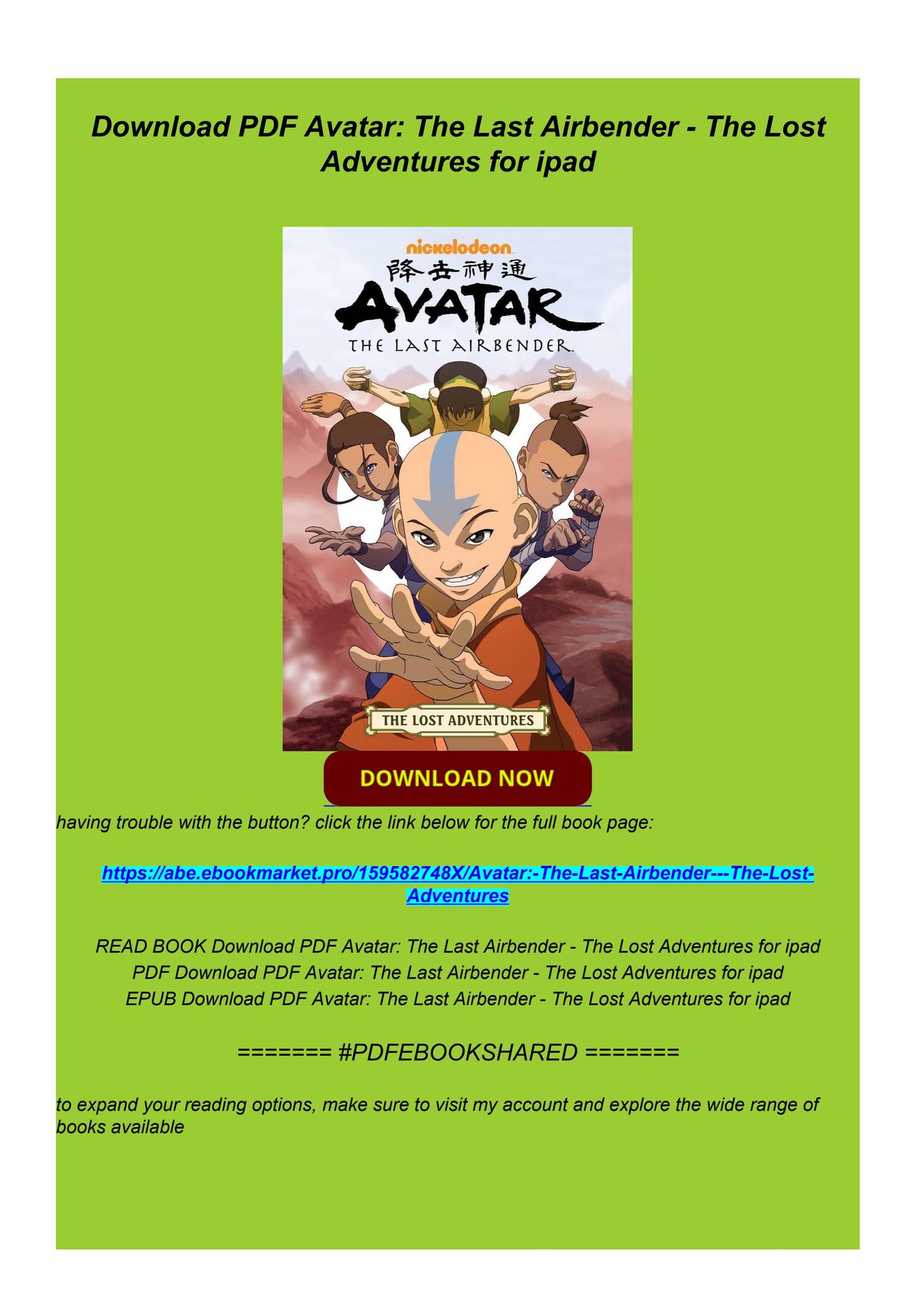 Download PDF Avatar: The Last Airbender - The Lost Adventures for ipad by madalyntaeklevy - Issuu