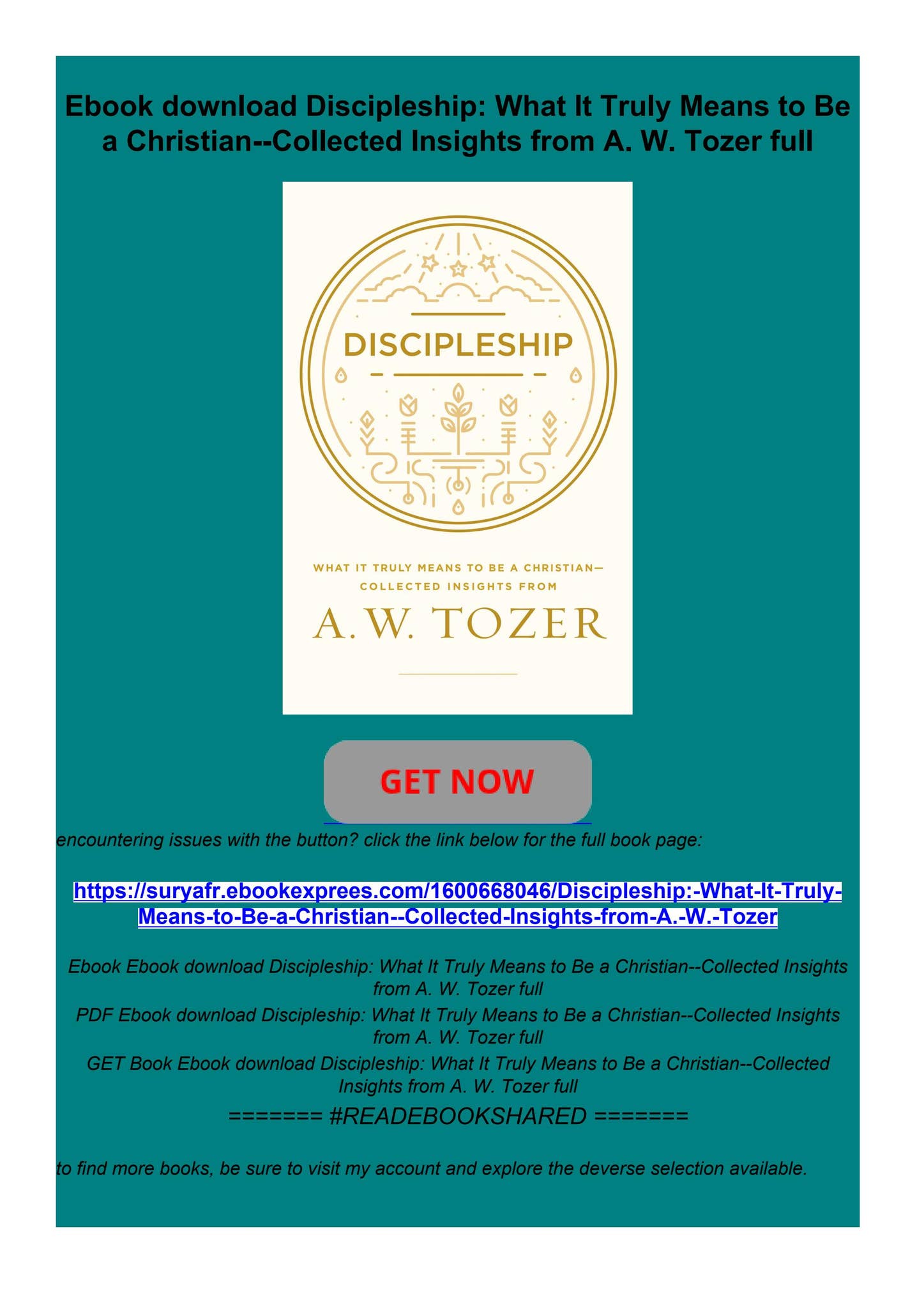 Ebook download Discipleship: What It Truly Means to Be a Christian ...