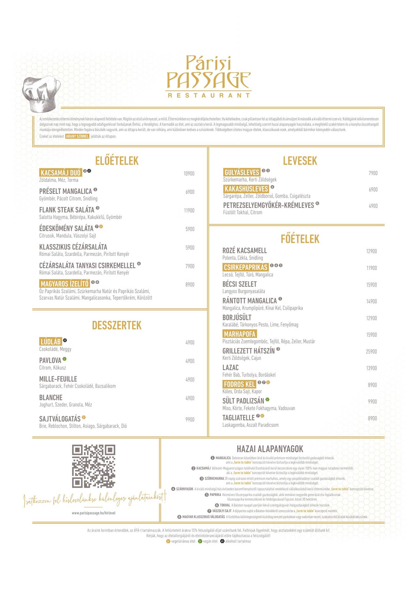 Parisi Passage Restaurant Menu by parisiudvarhotelbudapest - Issuu