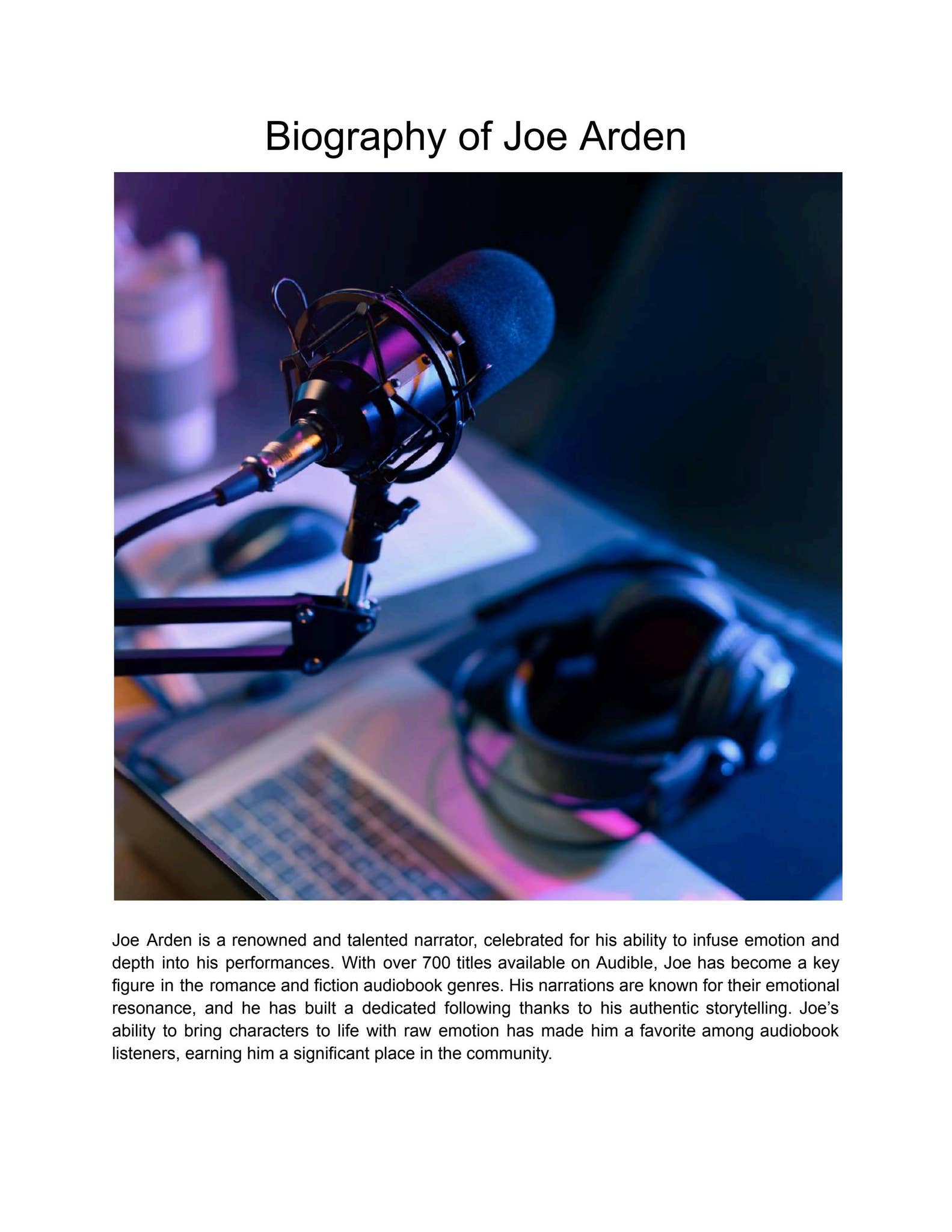 Biography of Joe Arden by Joe Arden - Issuu