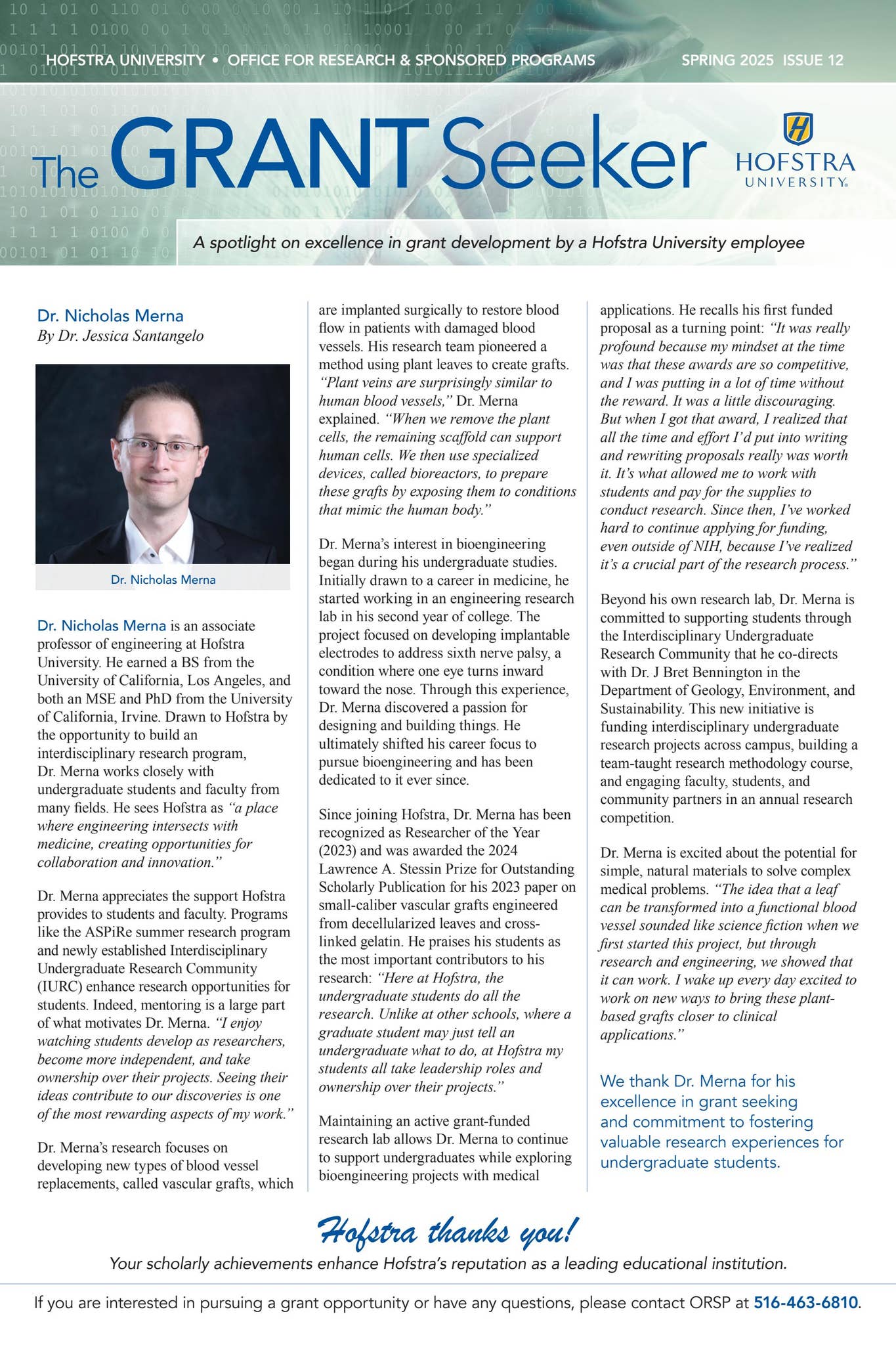 The Grant Seeker: Spring 2025 Issue 12 by Hofstra University - Issuu