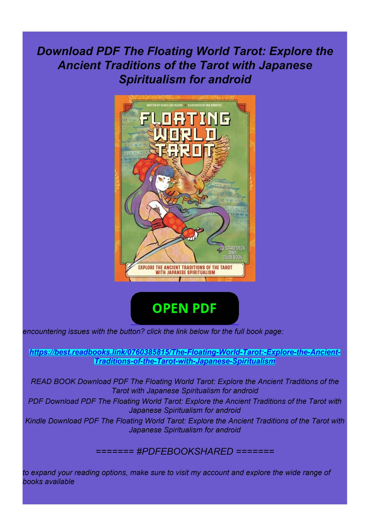 Download PDF The Floating World Tarot: Explore the Ancient Traditions ...