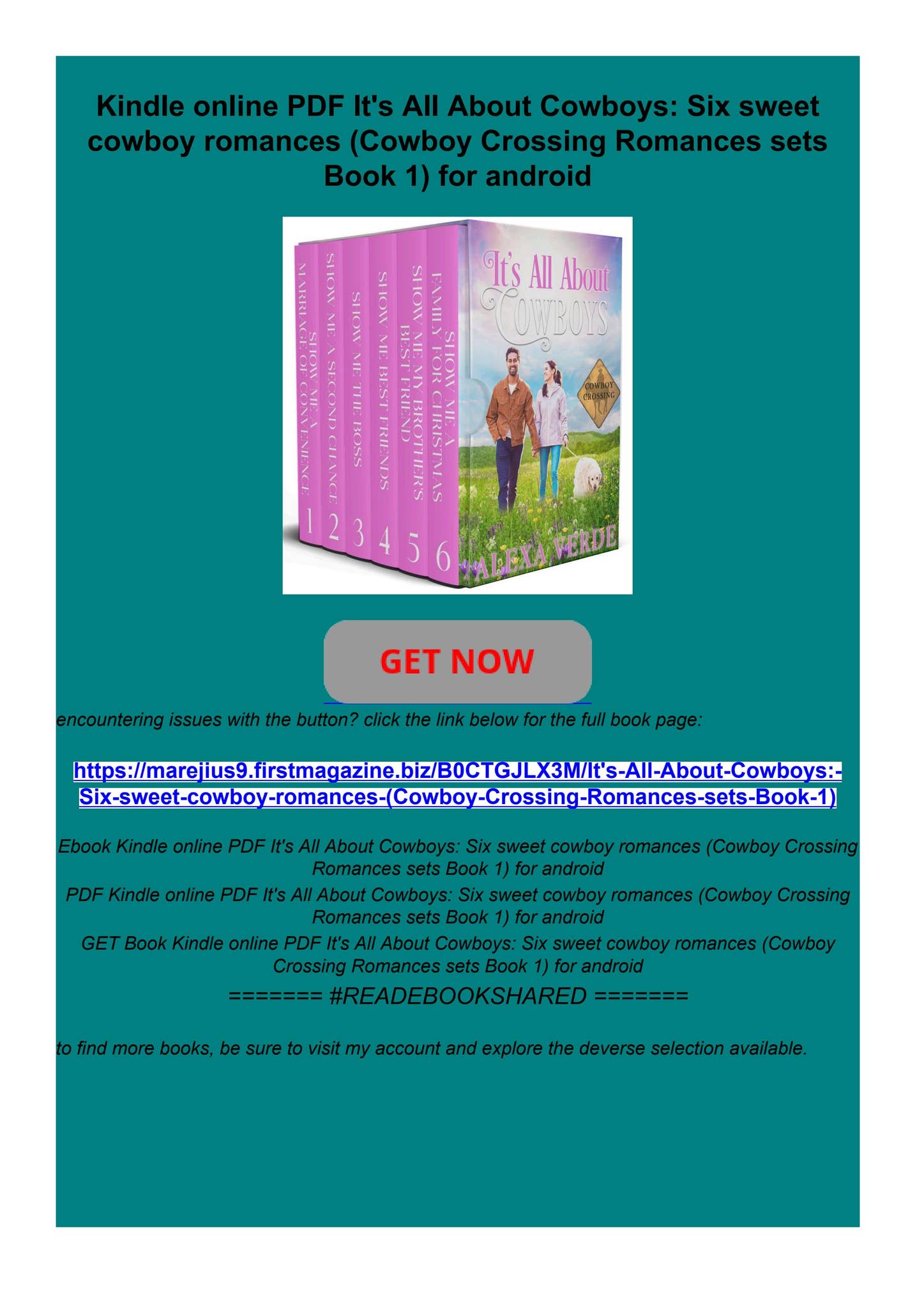 Kindle online PDF It's All About Cowboys: Six sweet cowboy romances ...