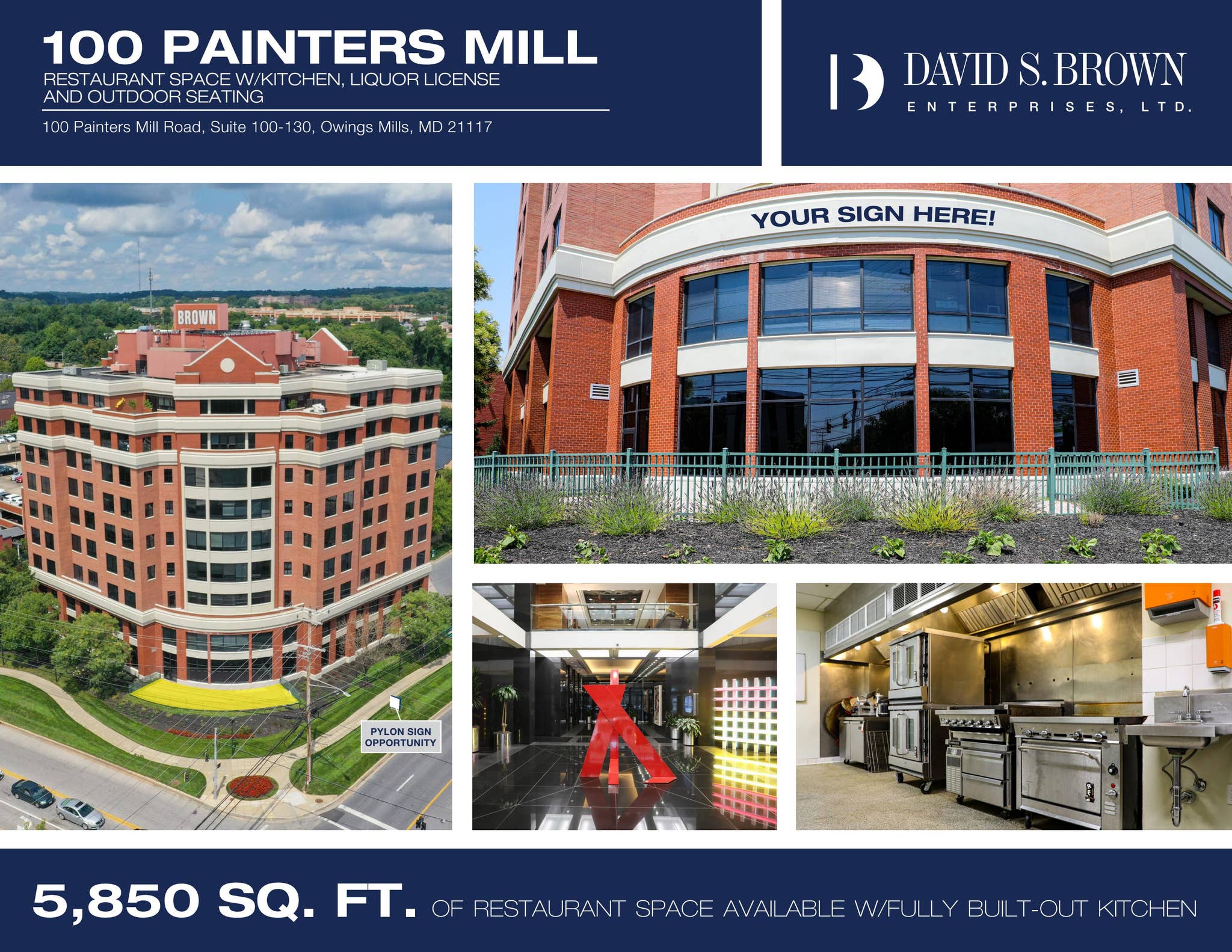 100 Painters Mill Brochure Restaurant Space for Lease by David S. Brown ...