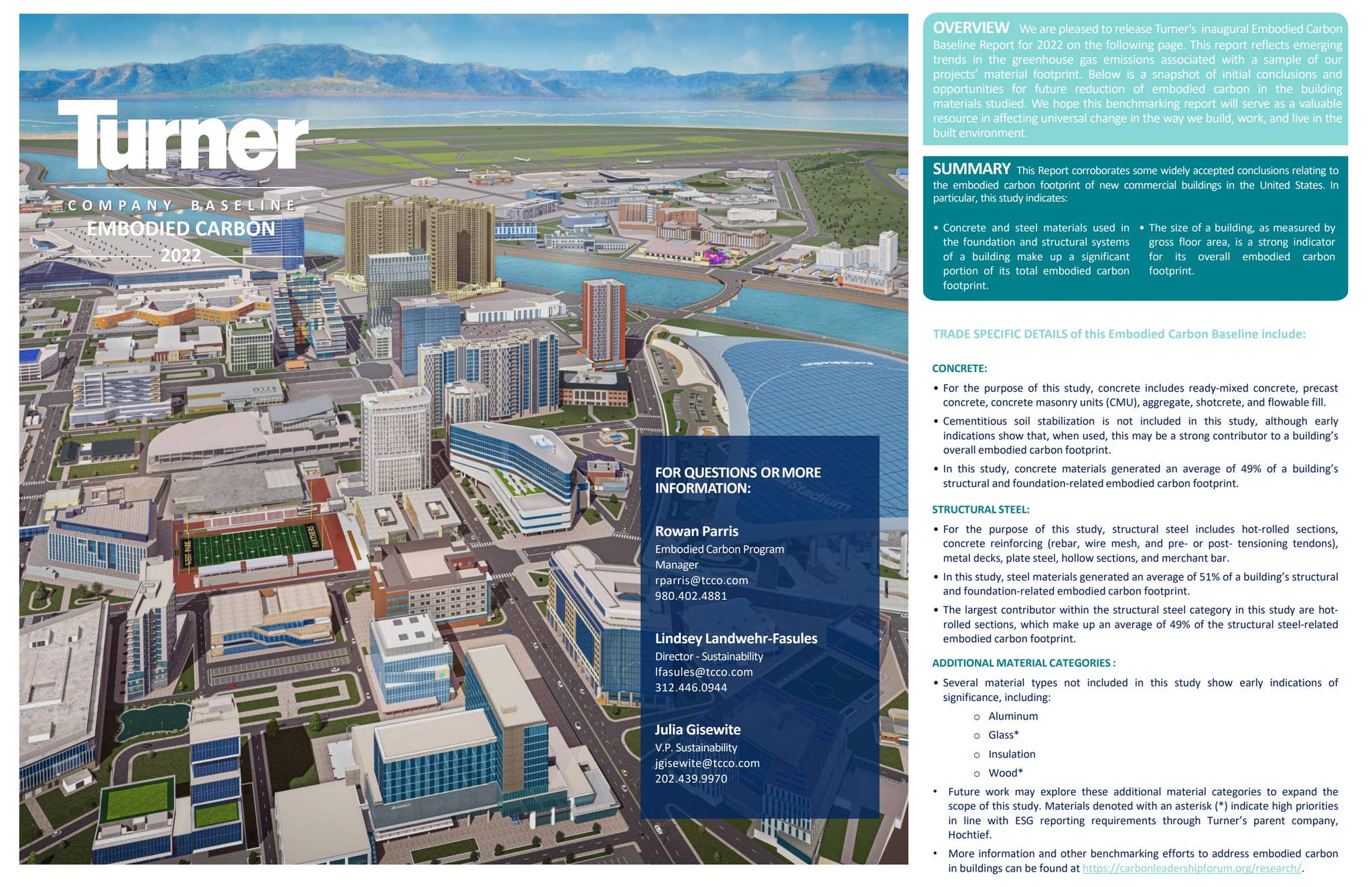 Turner Embodied Carbon Baseline Report 2022 by turnerconstruction - Issuu
