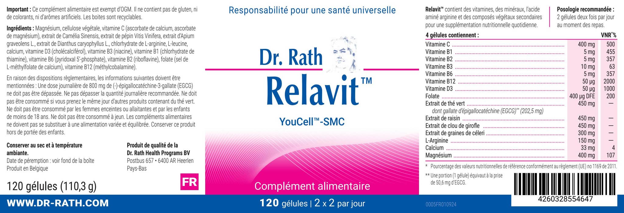 0005 Relavit™ - YouCell™-SMC 120 capsules - FR by Dr. Rath Health ...