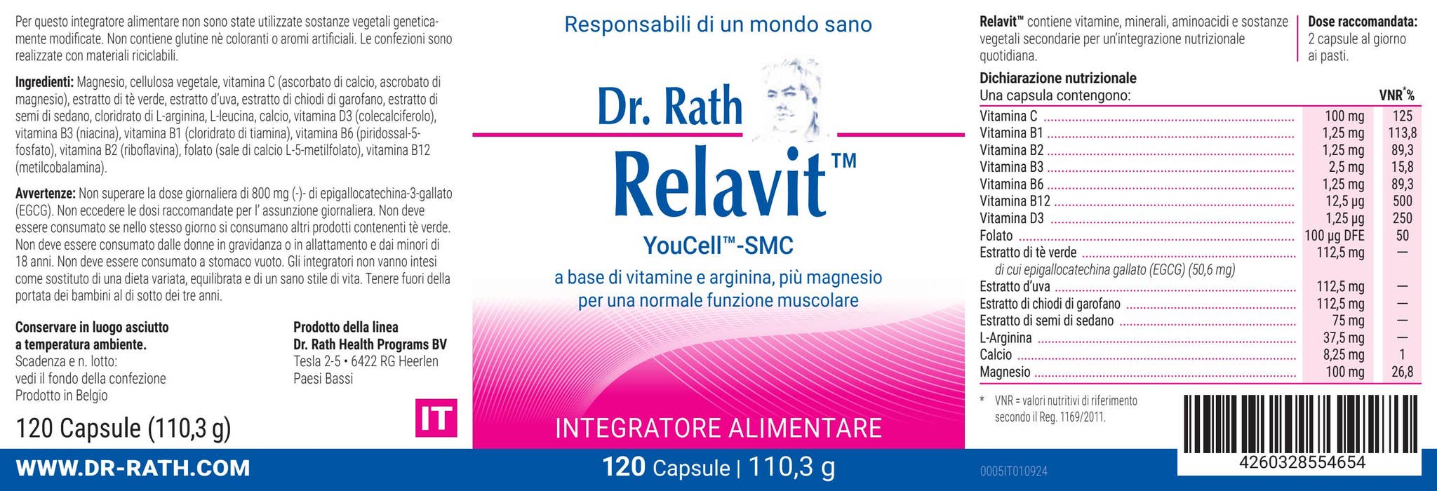 0005 Relavit™ - YouCell™-SMC 120 capsule - IT by Dr. Rath Health ...