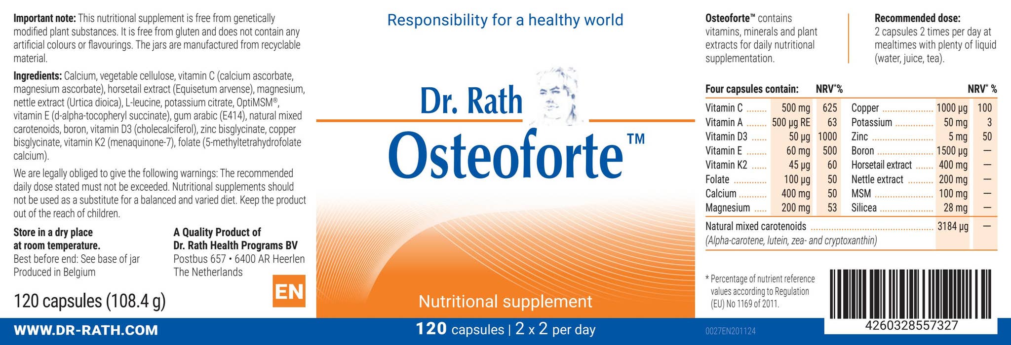 0027 OSTEOFORTE™ 120 capsules - EN by Dr. Rath Health Programs - Issuu