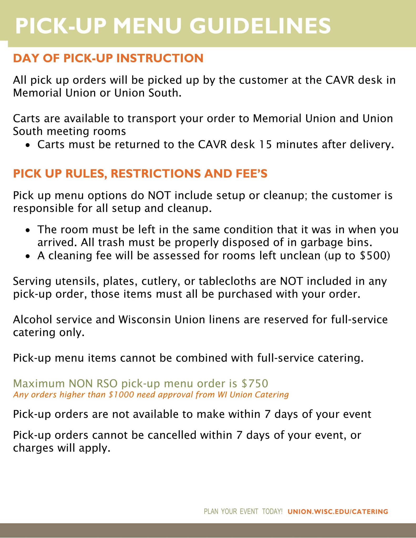 CAT Pick Up Menu 2024 by Wisconsin Union - Issuu