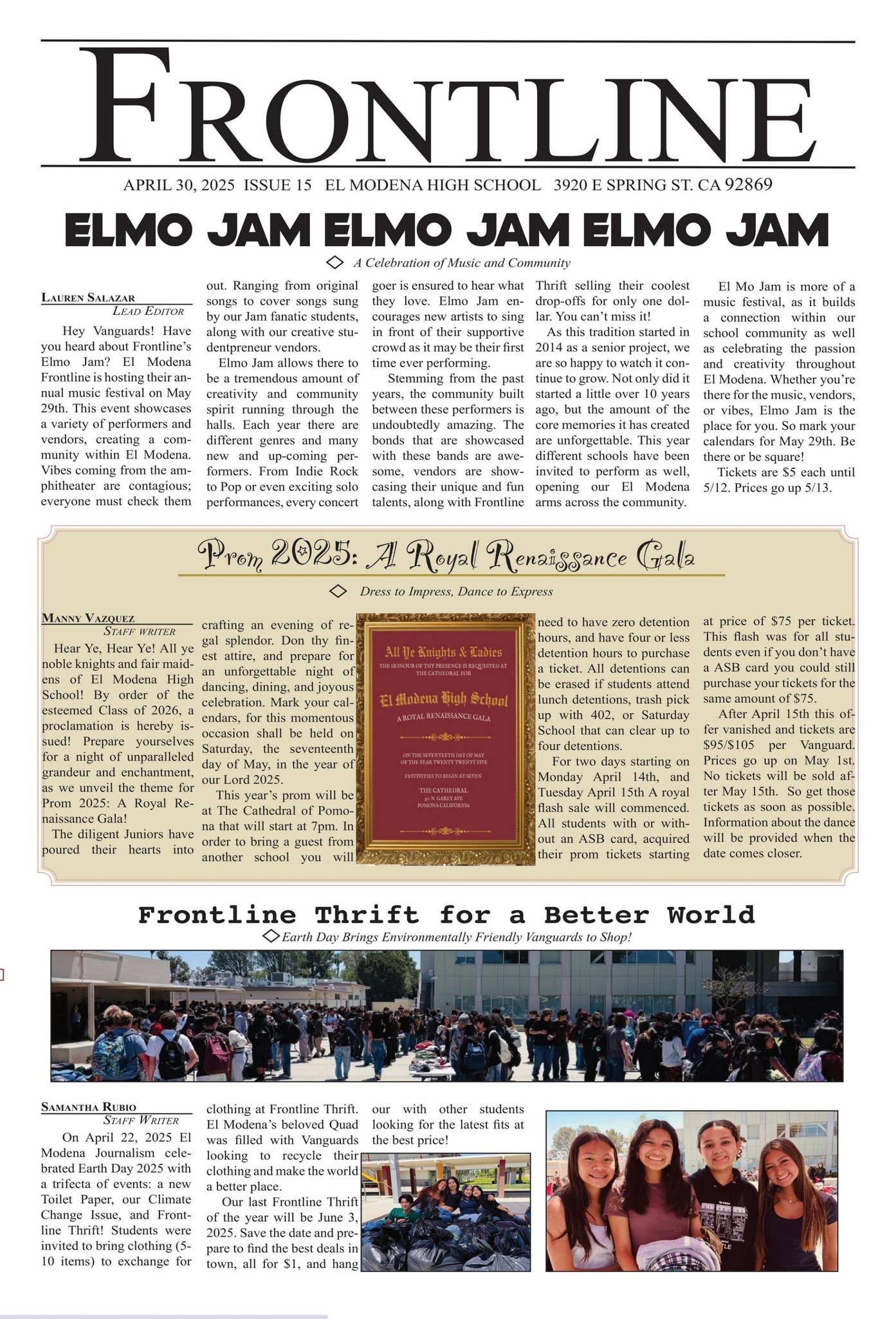 Frontline Issue 15 by emhsfrontline - Issuu