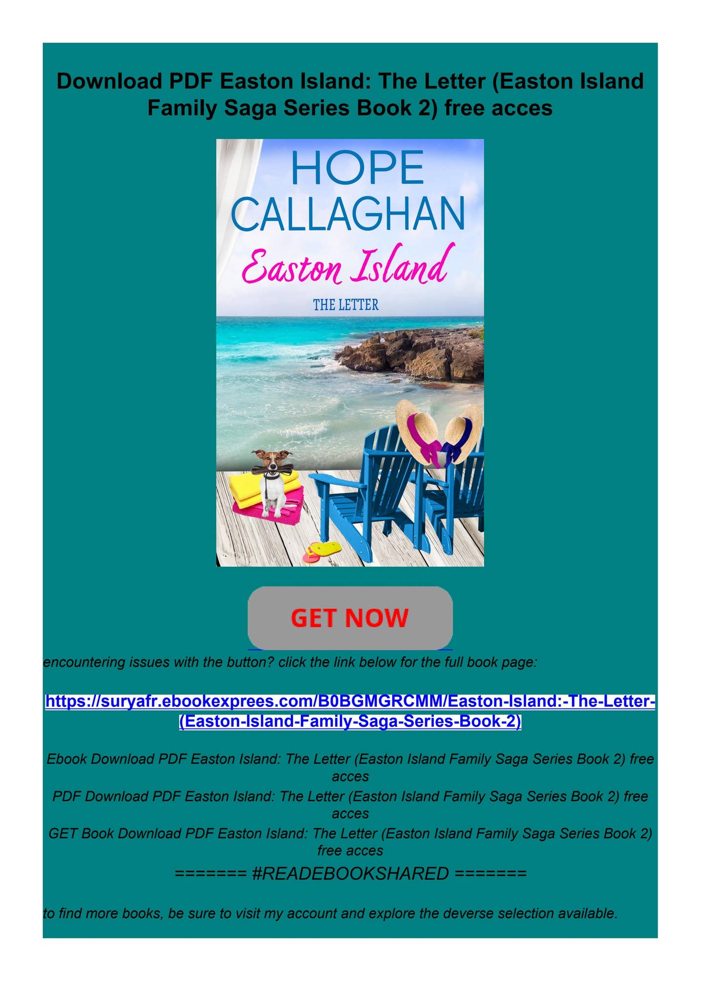 Download PDF Easton Island: The Letter (Easton Island Family Saga ...