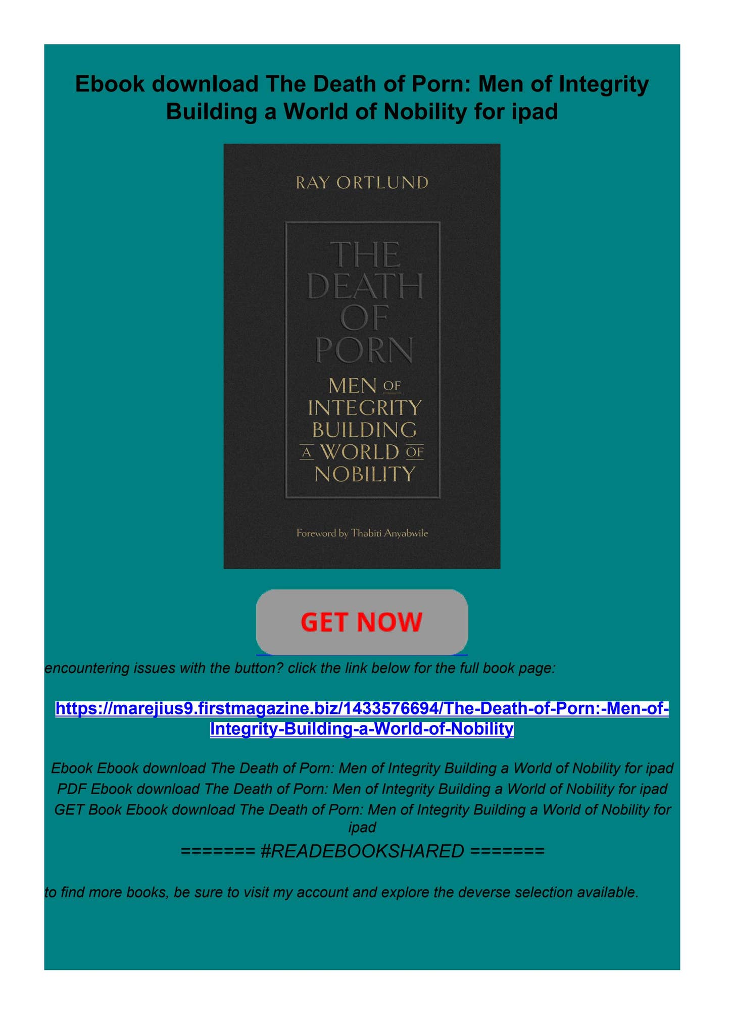 Ebook download The Death of Porn: Men of Integrity Building a World of Nobility for ipad by ...