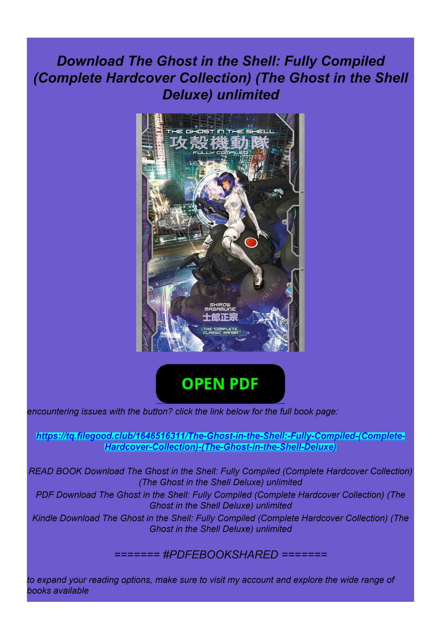 Download The Ghost in the Shell: Fully Compiled (Complete Hardcover ...