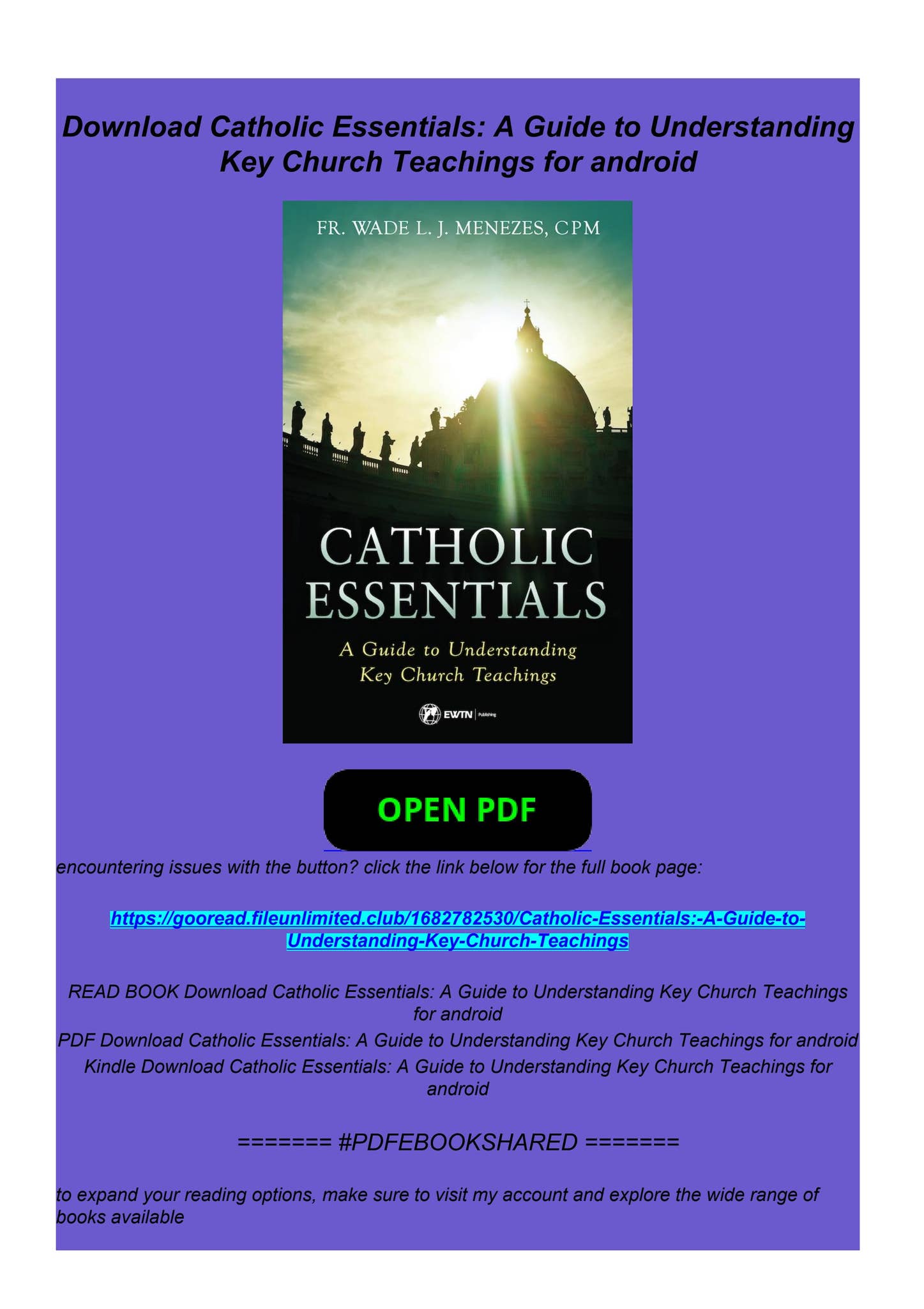 Download Catholic Essentials: A Guide to Understanding Key Church ...