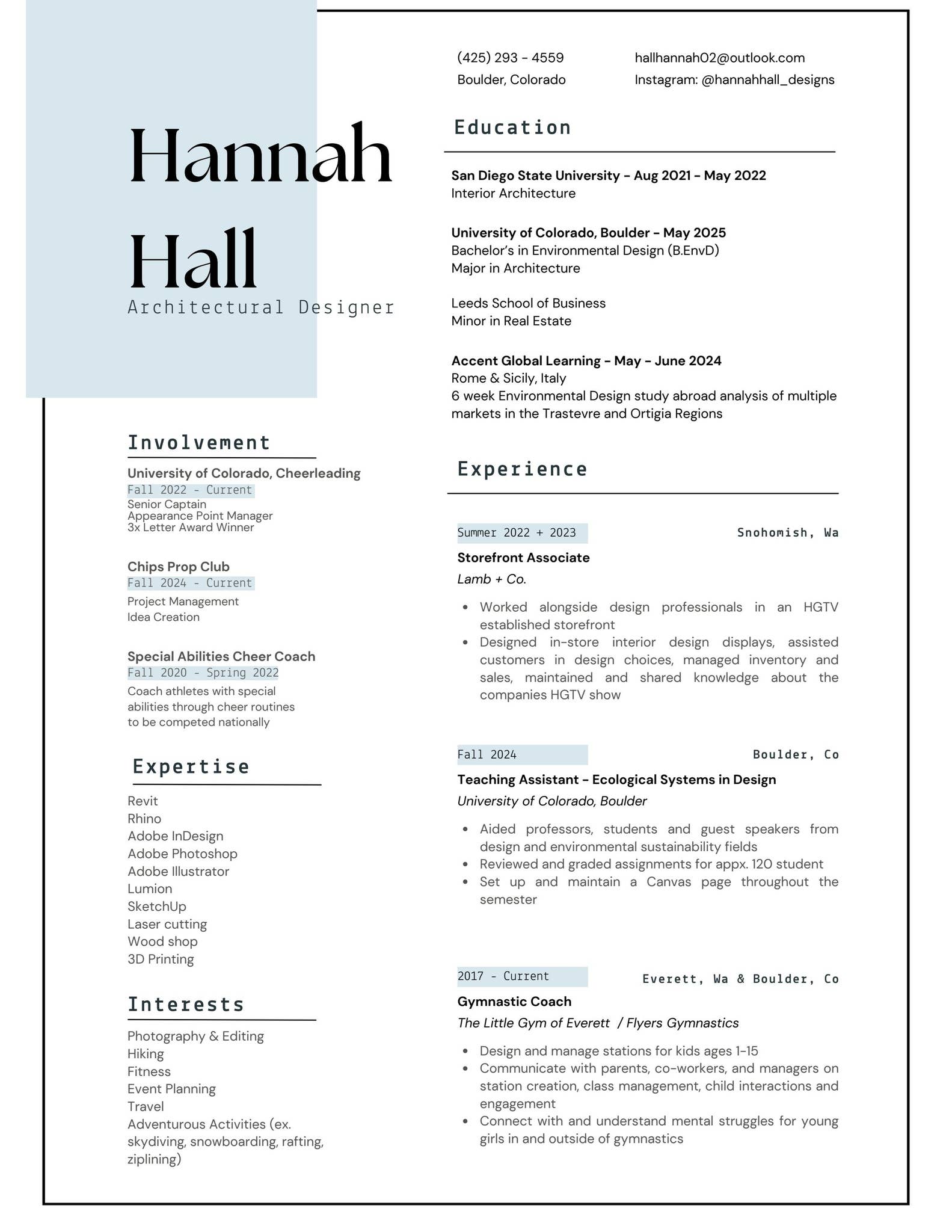 Hannah Hall - 2025 Resume by hhresume - Issuu