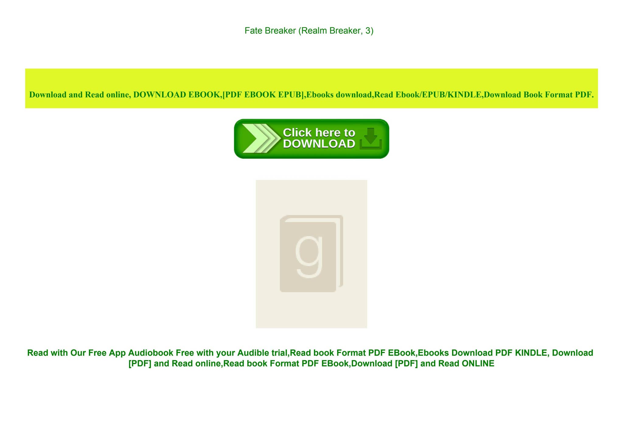 EBOOK (READ) ️ Fate Breaker (Realm Breaker 3) by okeibae - Issuu