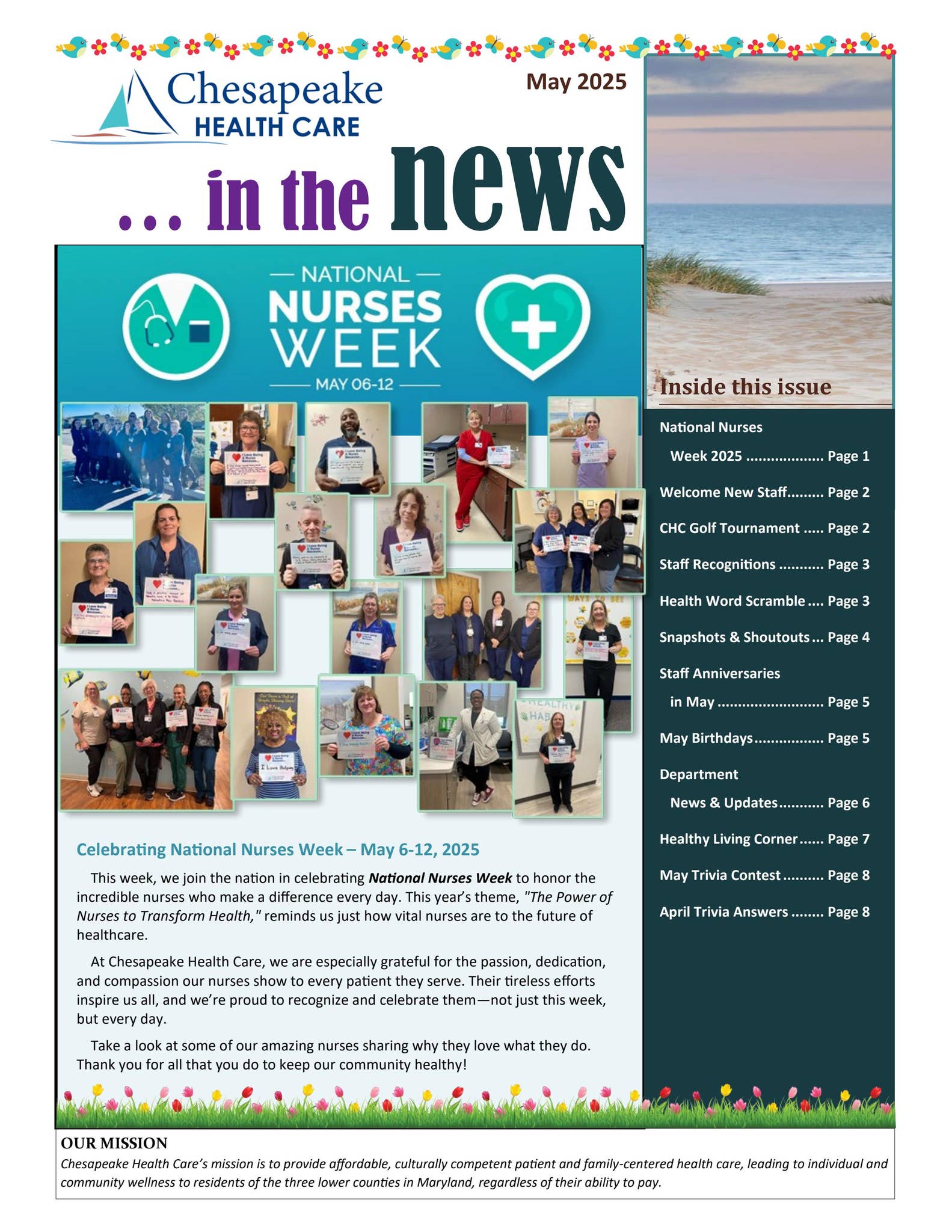 CHC Staff Newsletter May 2025 by Chesapeake Health Care - Issuu