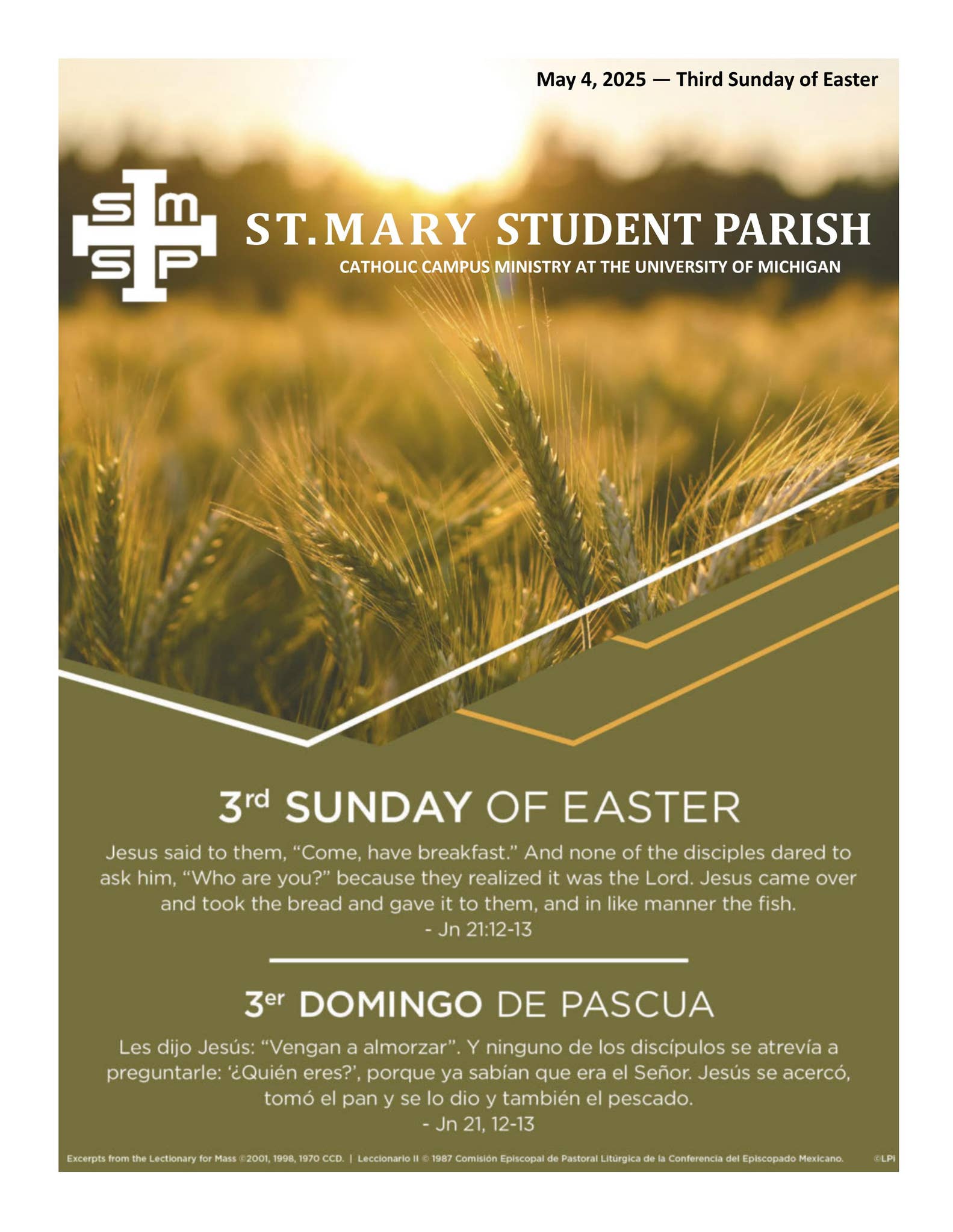 Bulletin for Sunday May 4, 2025 by St. Mary Student Parish - Issuu