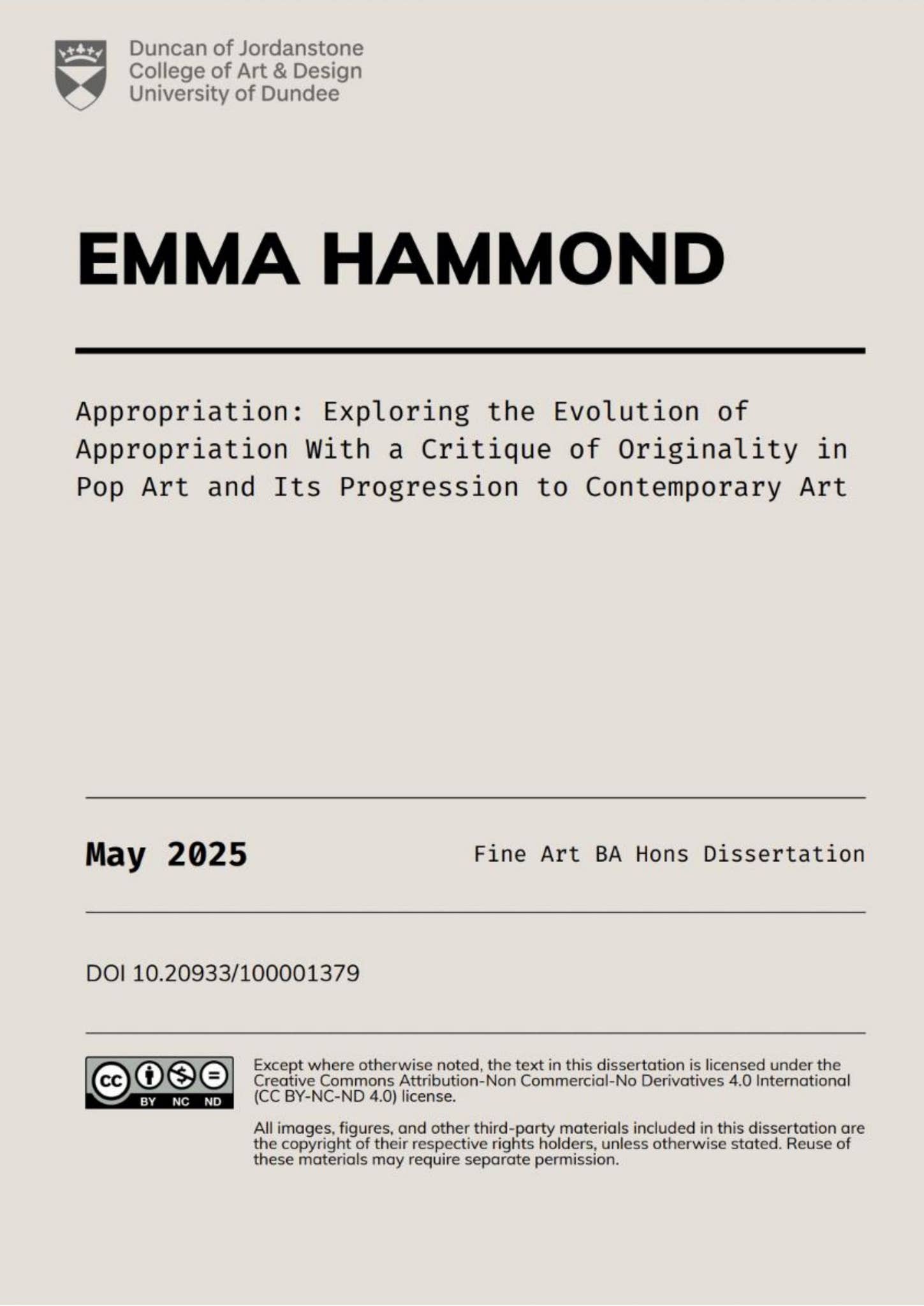 Emma Hammond by University of Dundee Research - Issuu