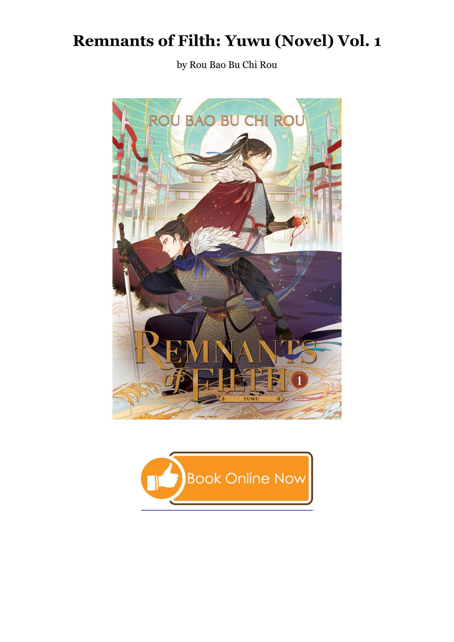 (Read) Remnants of Filth: Yuwu (Novel) Vol. 1 As Audiobook *Author : Rou Bao Bu Chi Rou by ...