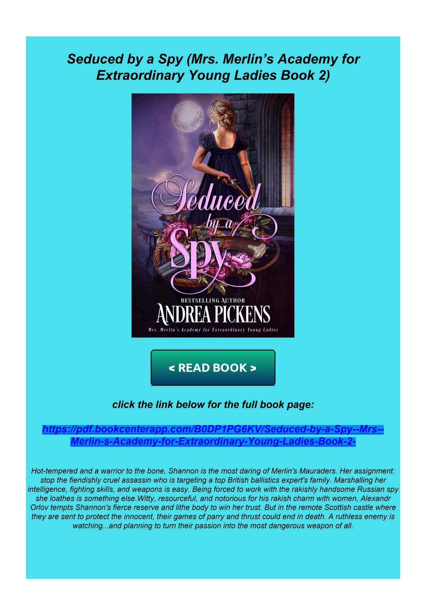 Ebook PDF Seduced by a Spy (Mrs. Merlin’s Academy for Extraordinary ...