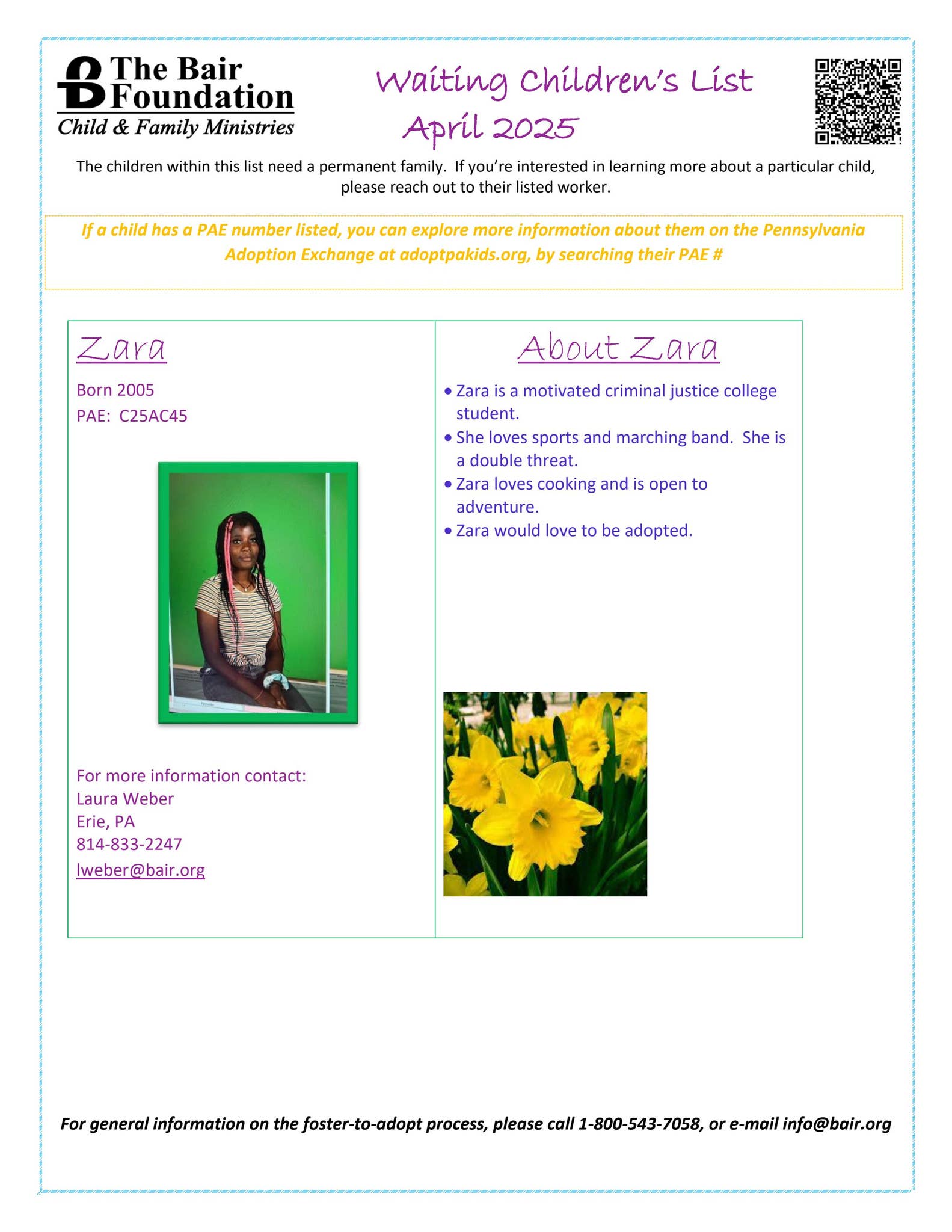 Bair Foundation Waiting Children's List by The Bair Foundation - Issuu