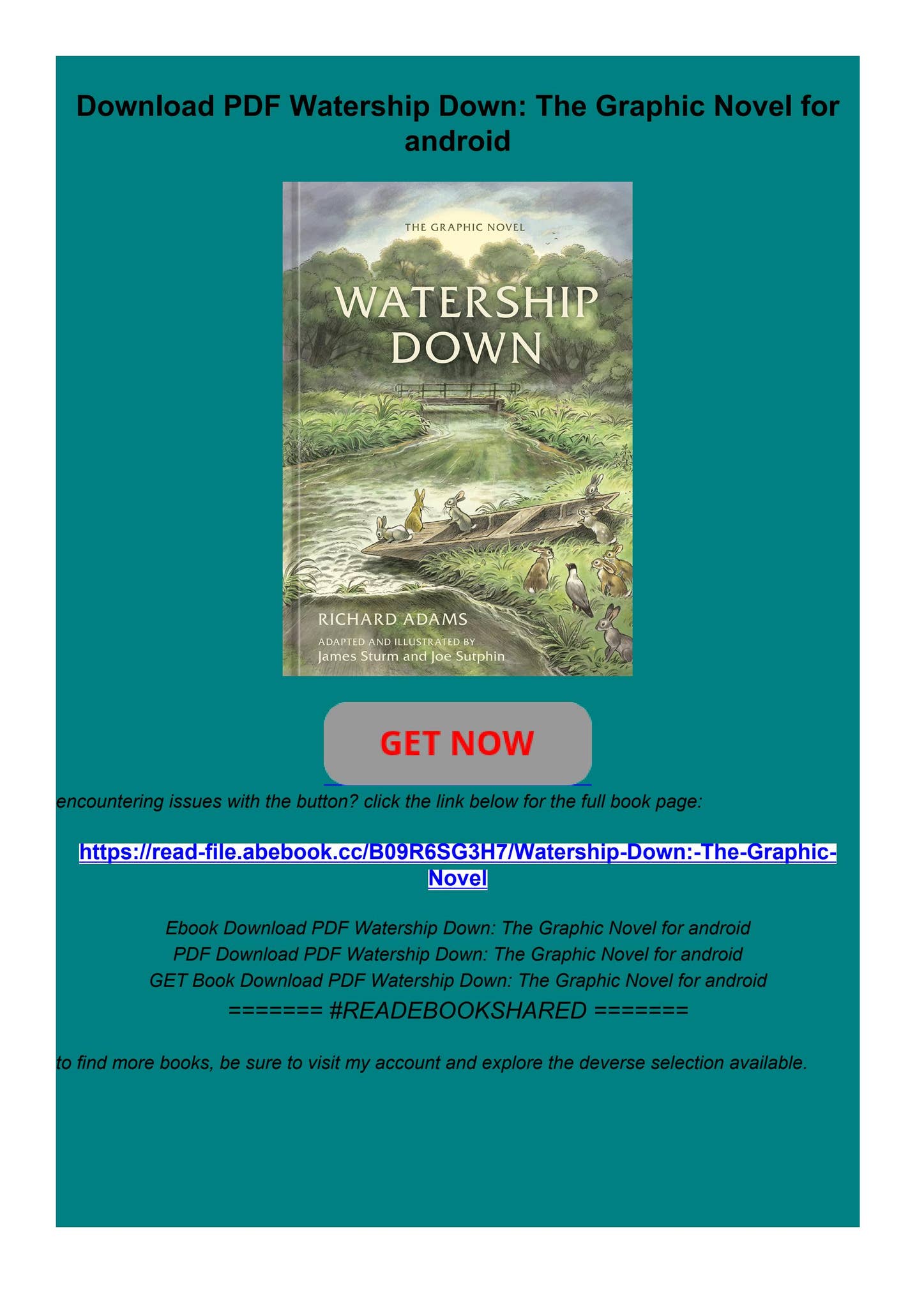 Ebook download Watership Down: The Graphic Novel for ipad by ...