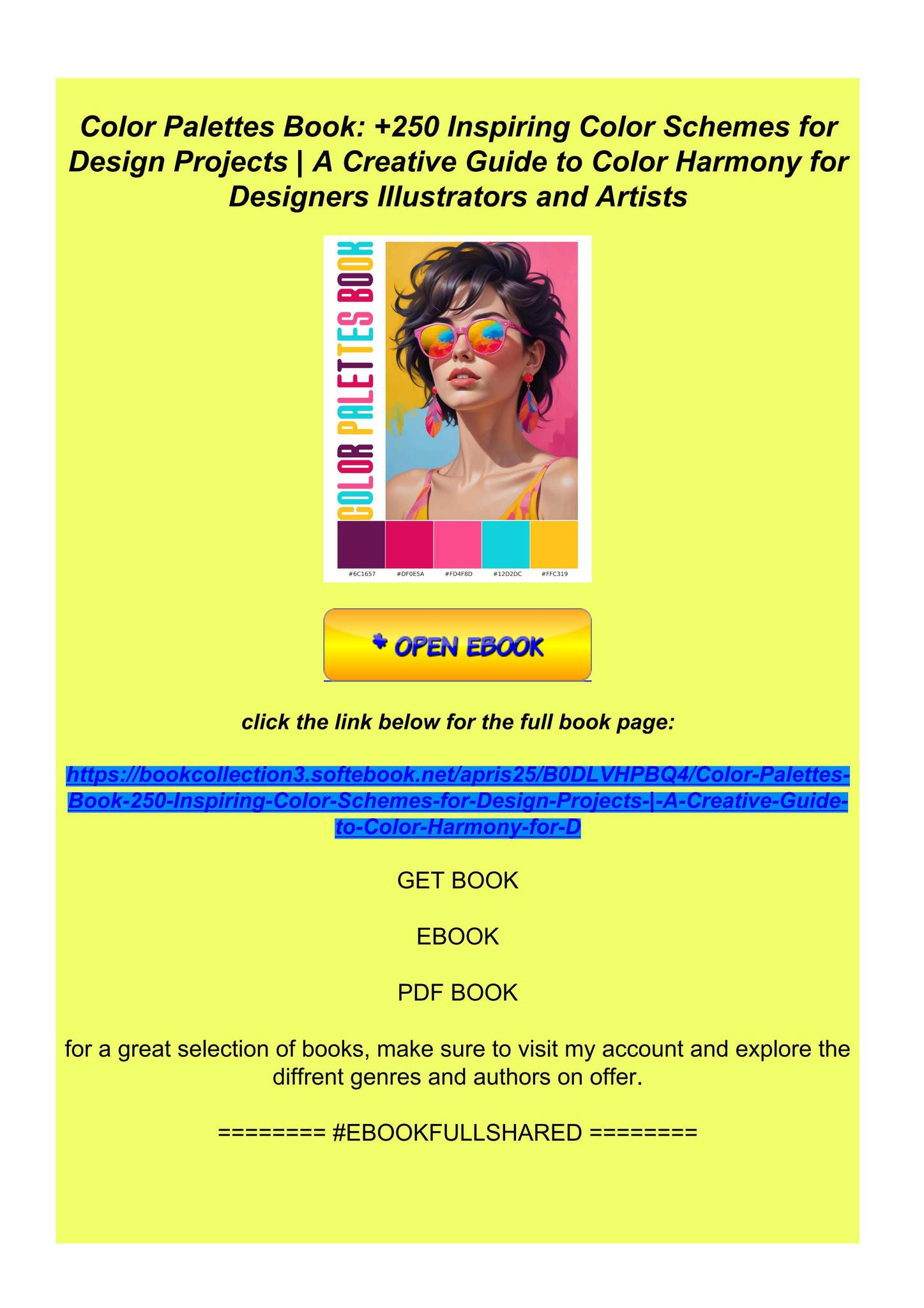 [PDF] READ Free Color Palettes Book: +250 Inspiring Color Schemes for ...