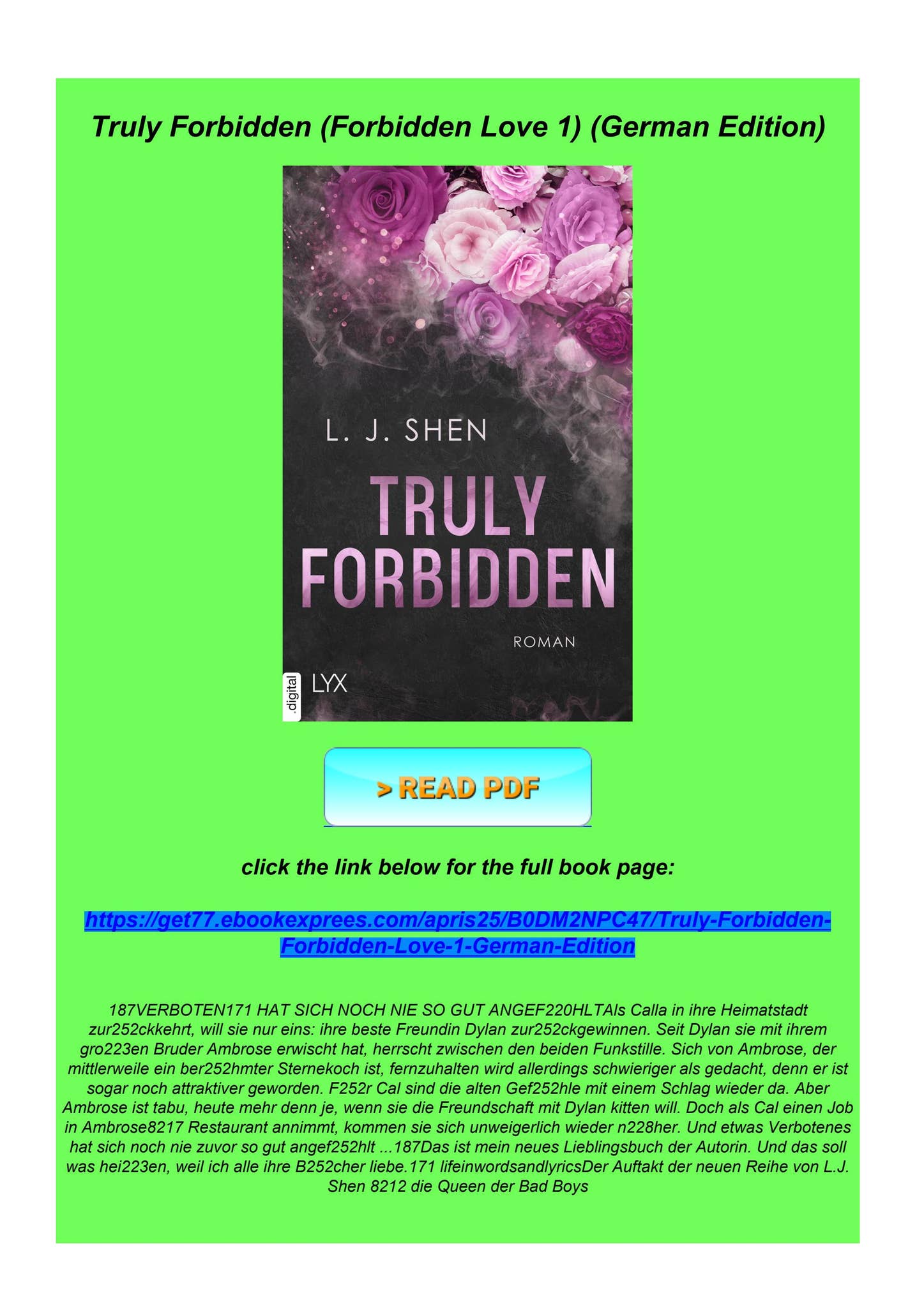 Pdf Truly Forbidden Forbidden Love 1 German Edition By