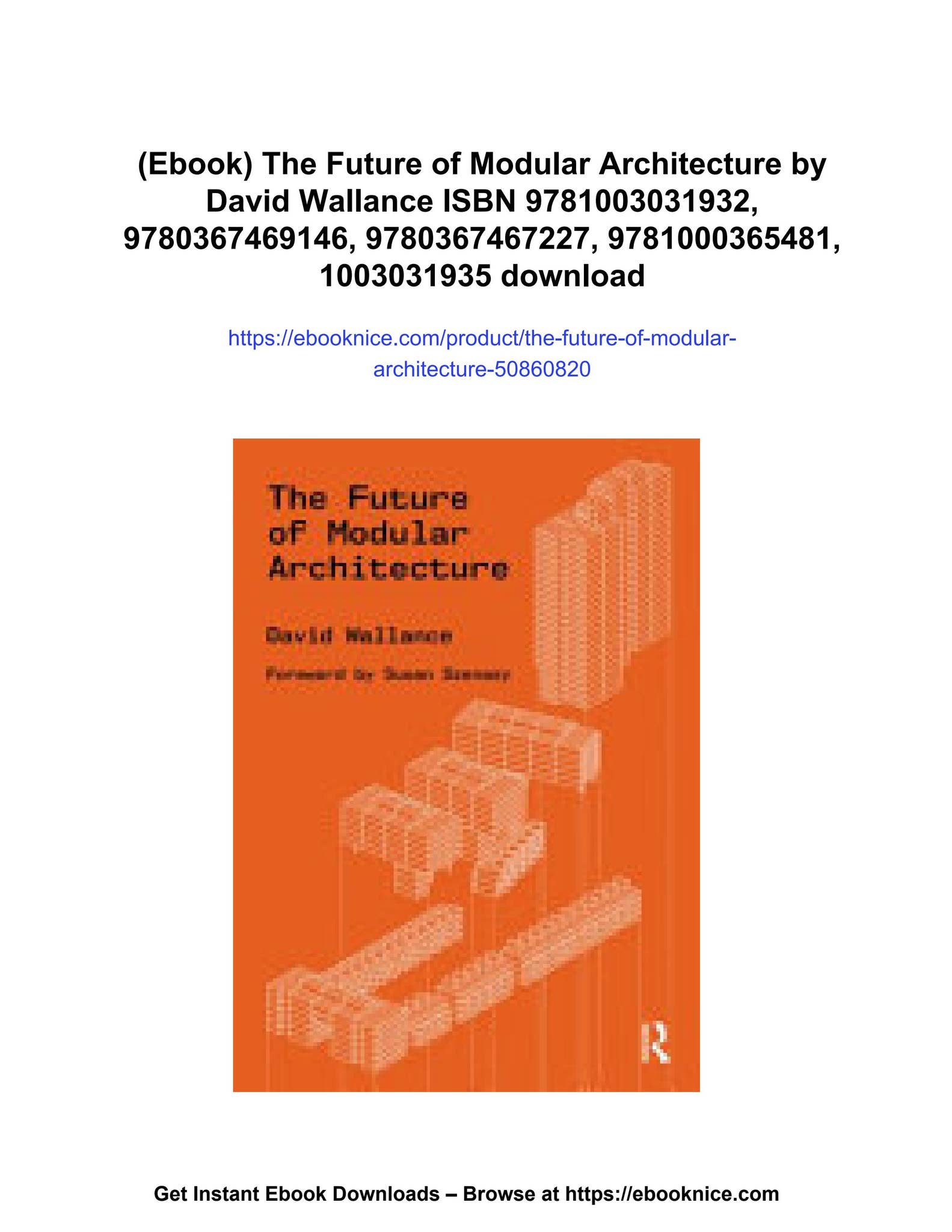 (ebook) the future of modular architecture by david wallance isbn ...