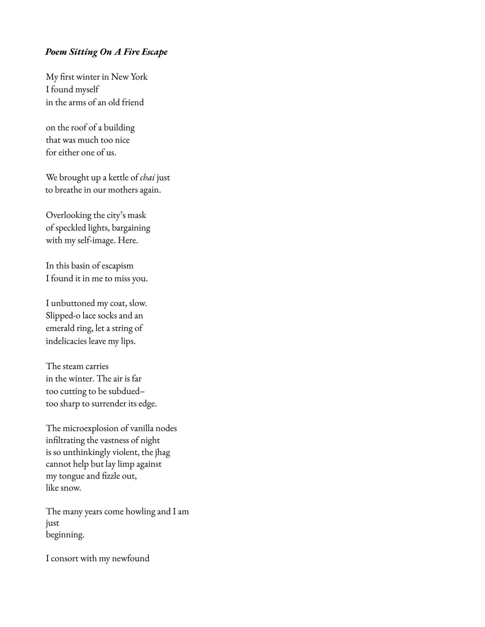 Poem Sitting On A Fire Escape (1) by rootsjournal - Issuu