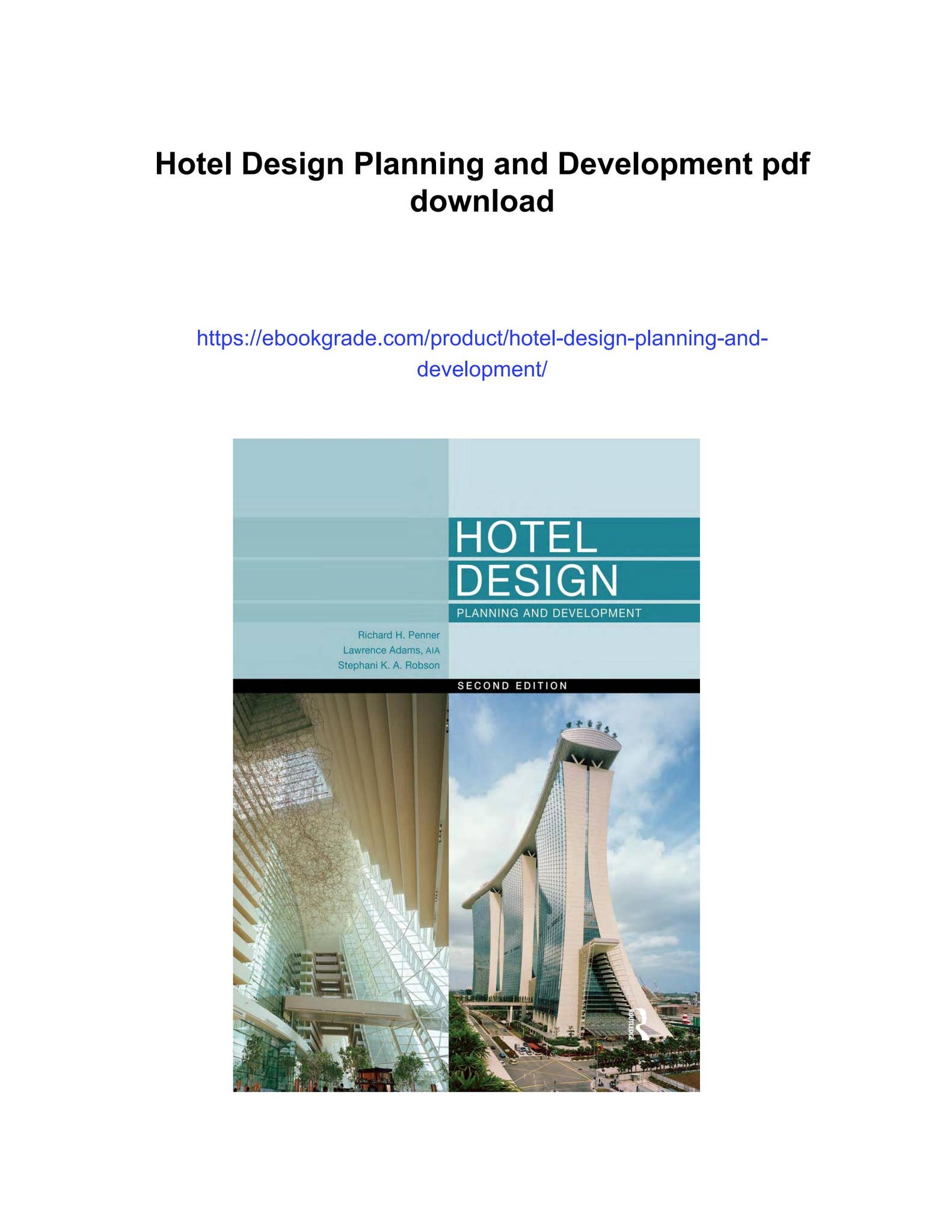 Hotel design planning and development - The full ebook version is just ...