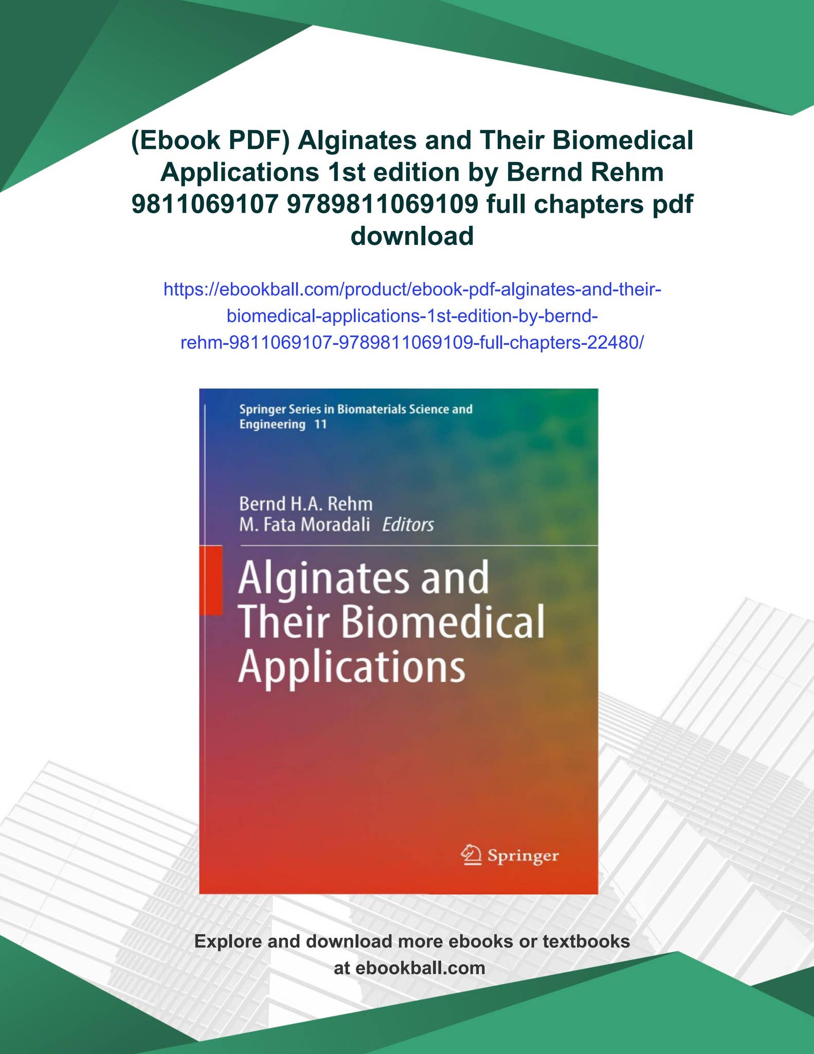 (ebook pdf) alginates and their biomedical applications 1st edition by ...