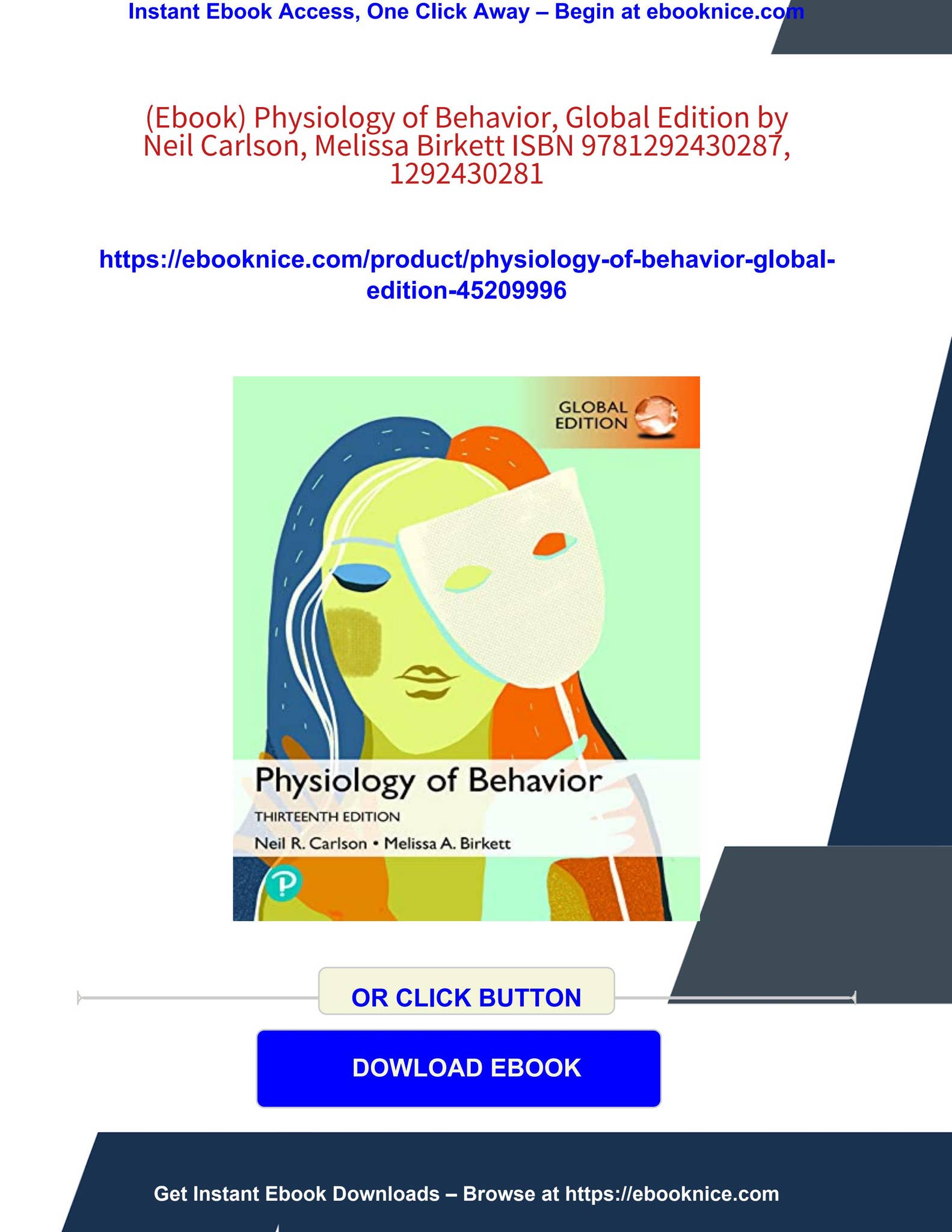 (ebook) physiology of behavior, global edition by neil carlson, melissa birkett isbn ...