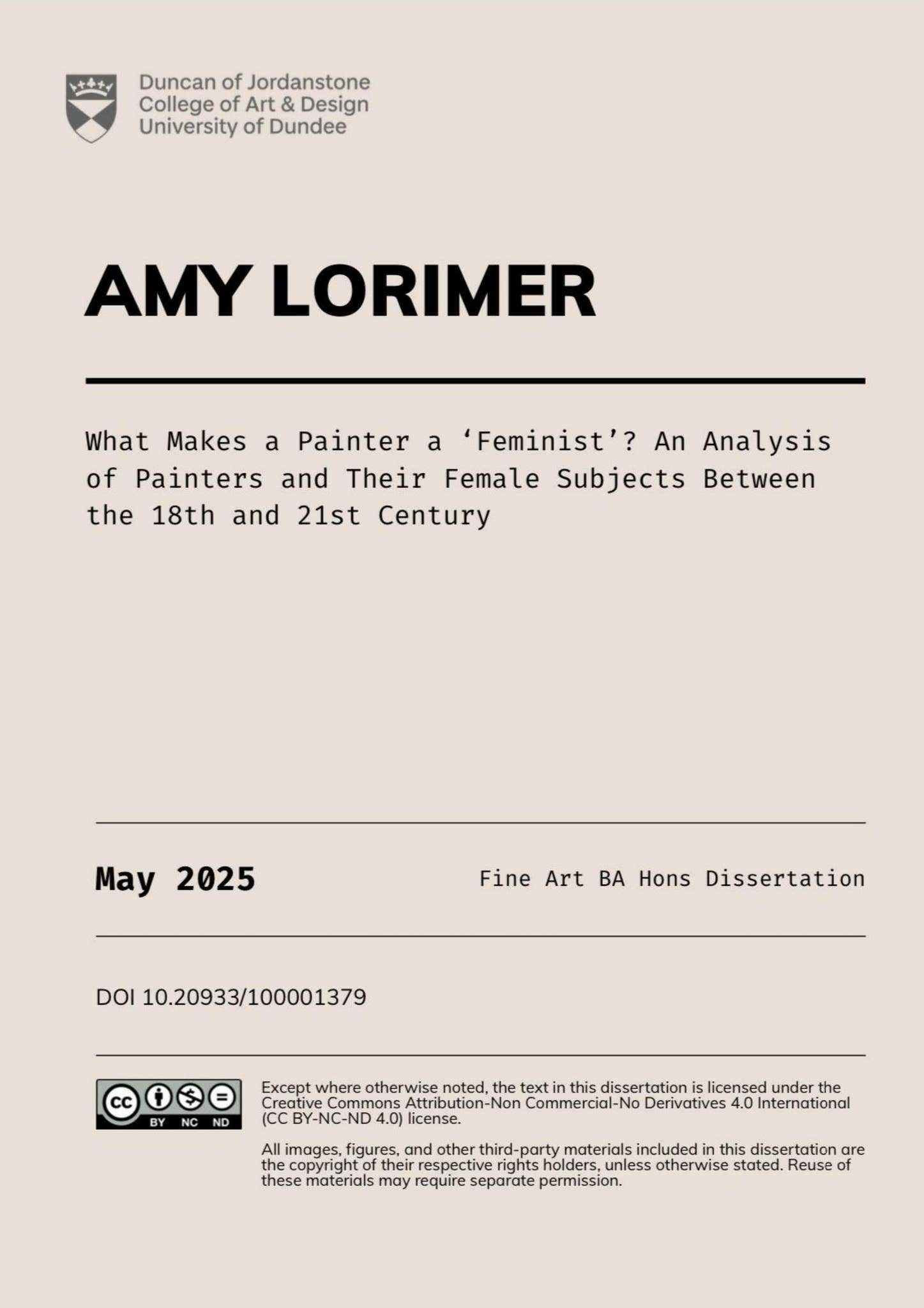 Amy Lorimer by University of Dundee Research - Issuu