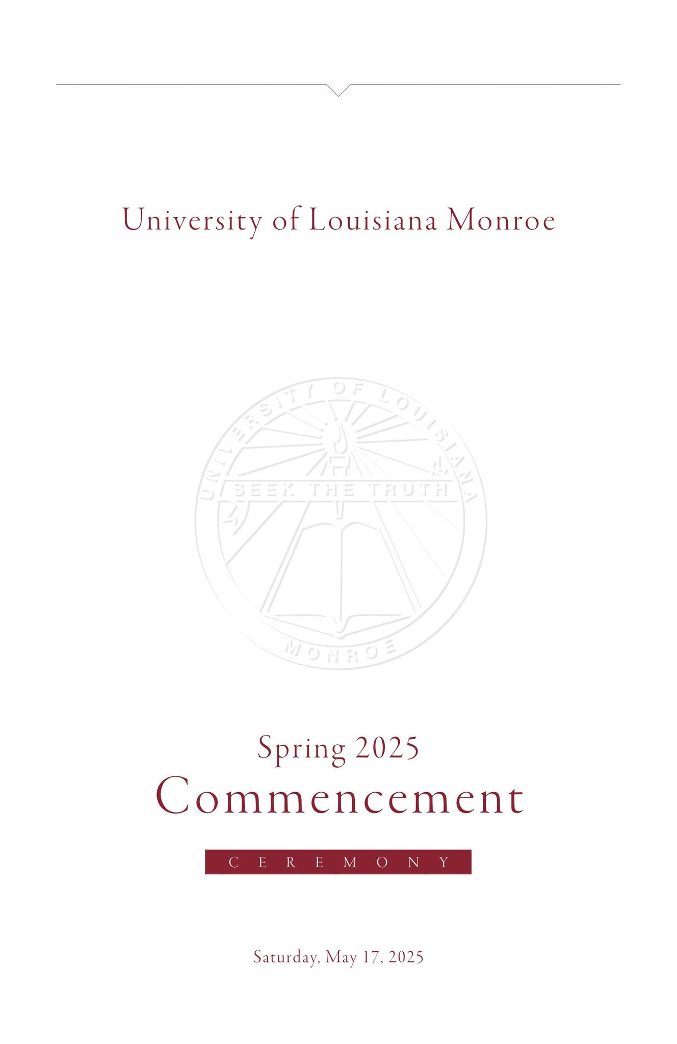 ULM Commencement Program - Spring 2025 by University of Louisiana ...