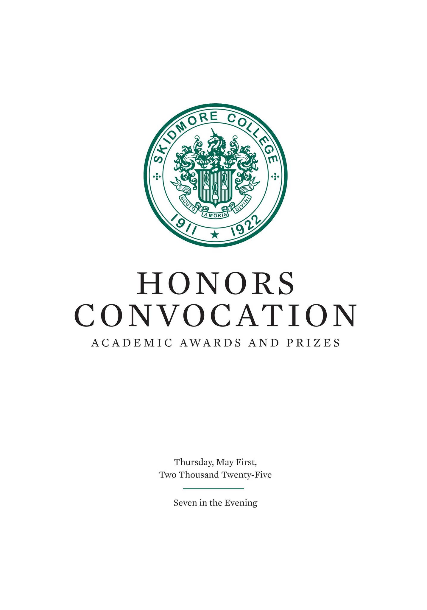 Honors Convocation Program 2025 by Skidmore College - Issuu