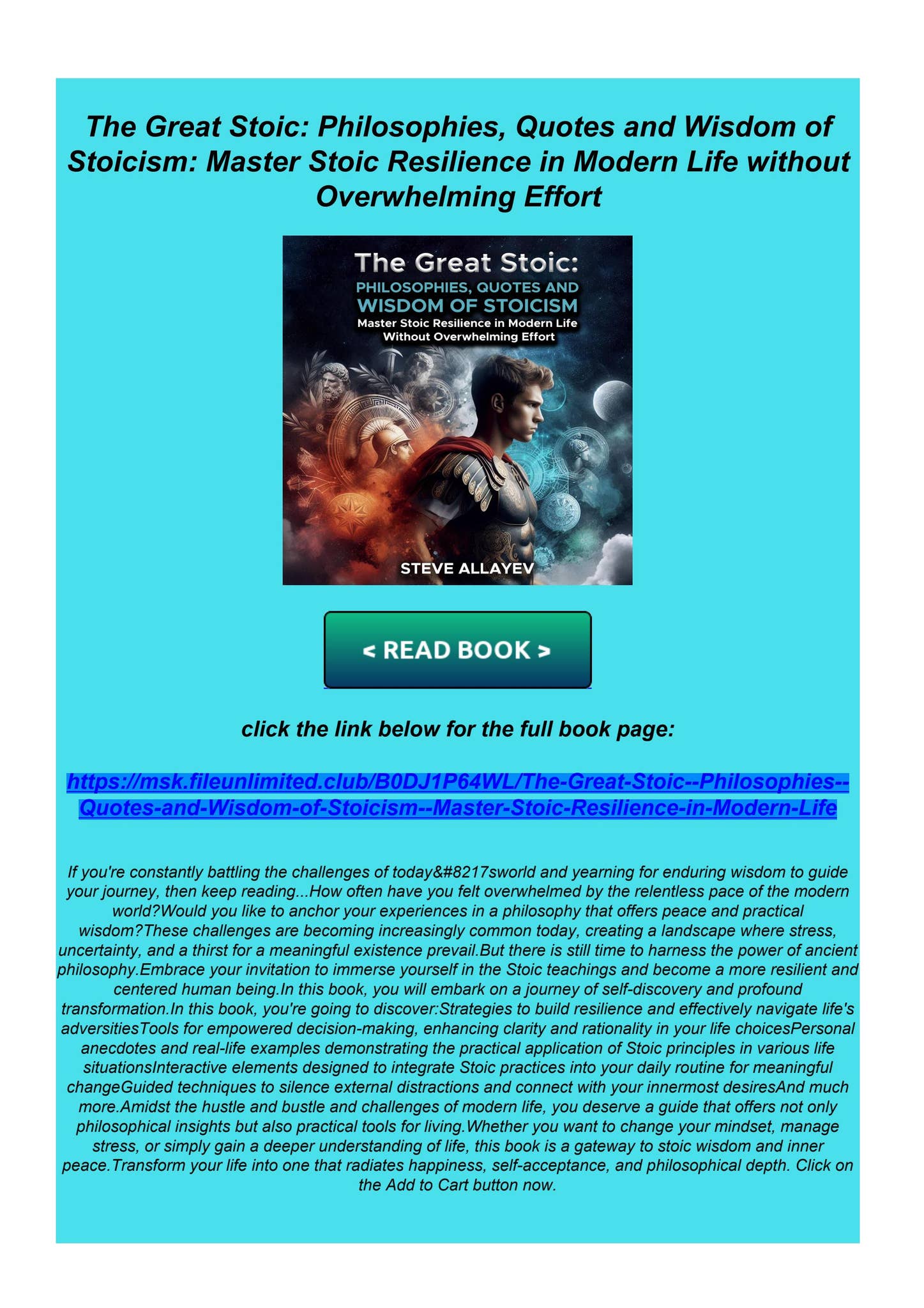 Ebook PDF The Great Stoic: Philosophies, Quotes and Wisdom of Stoicism ...