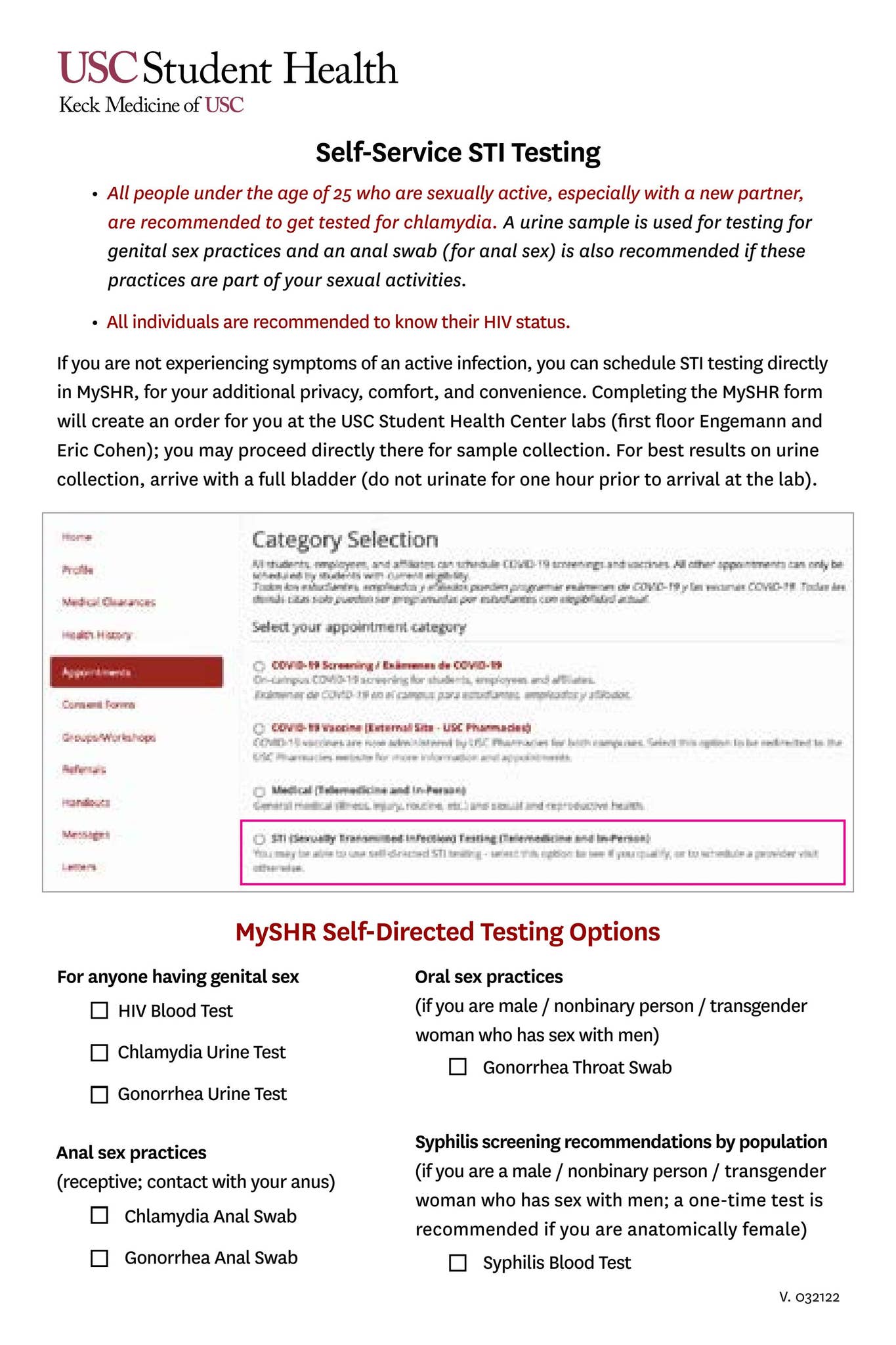 STI Self-Directed Testing by USC Campus Health - Issuu
