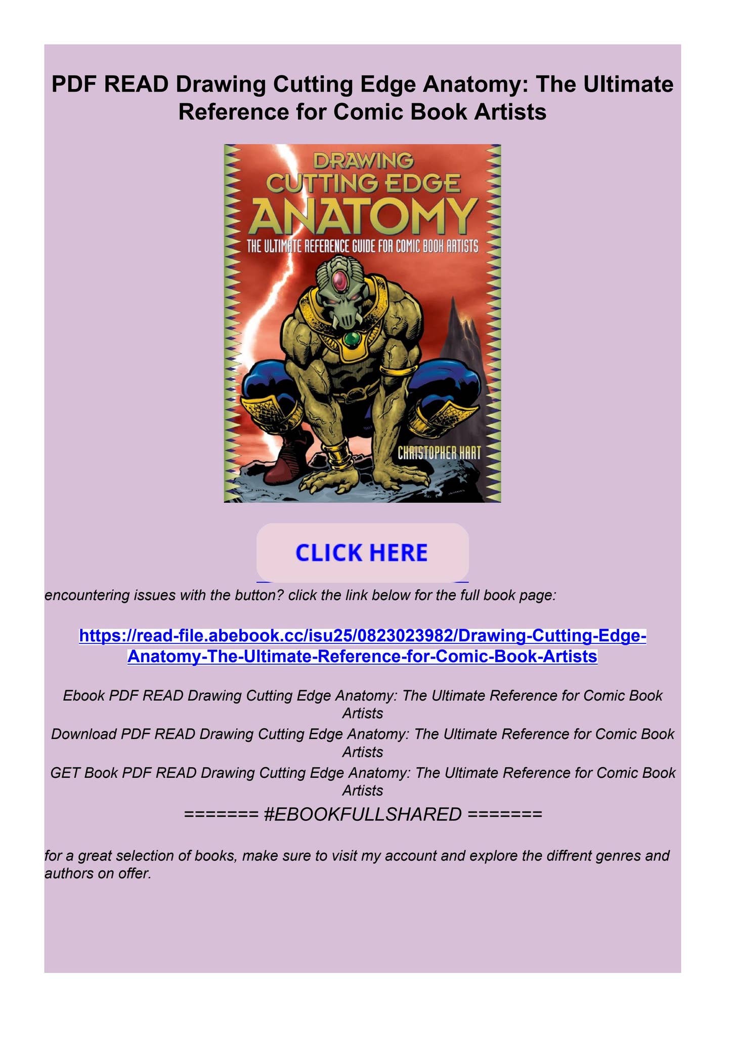 PDF READ Drawing Cutting Edge Anatomy: The Ultimate Reference for Comic ...