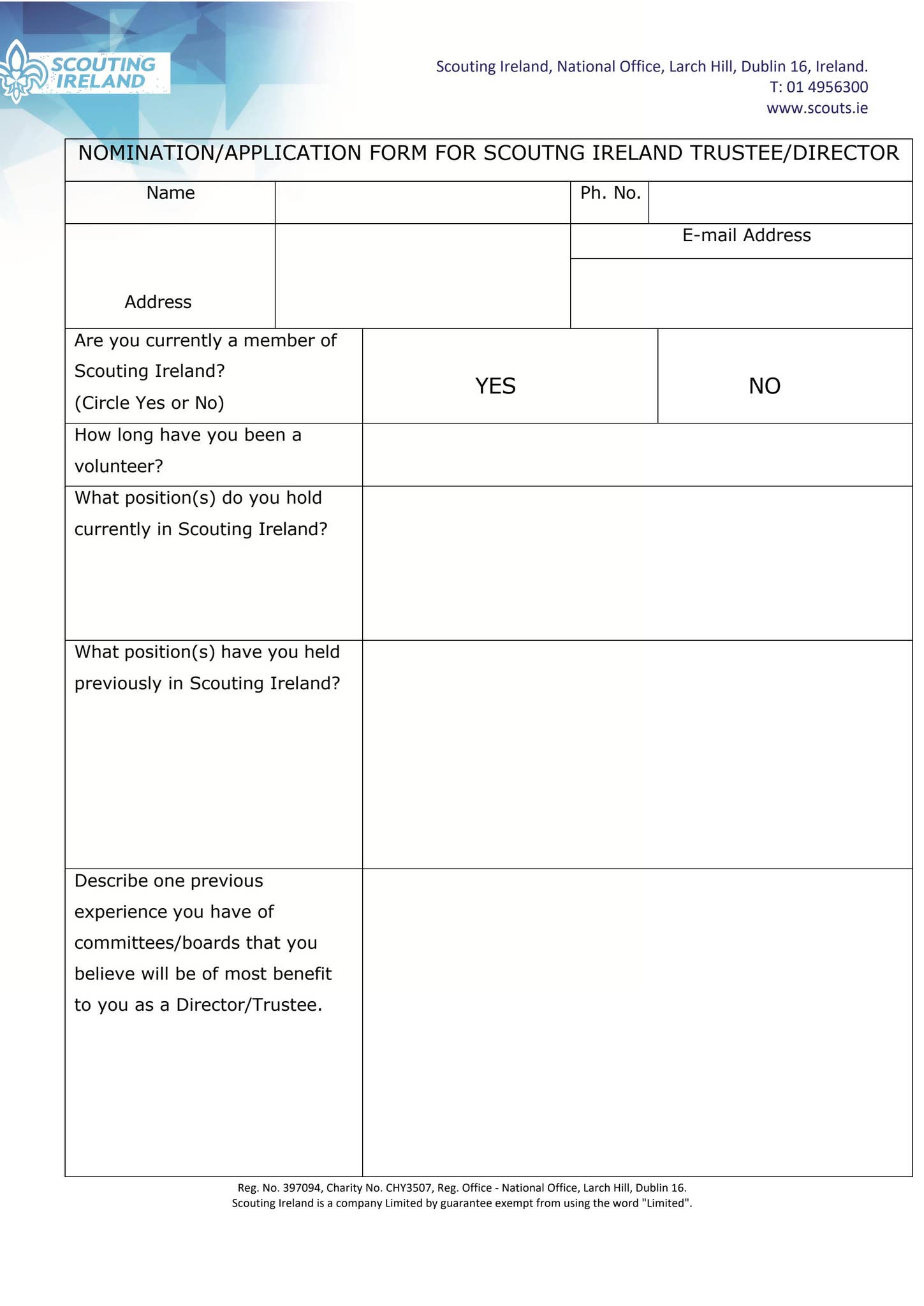 01.1...Application-Nomination Form for Director by Scouting Ireland - Issuu