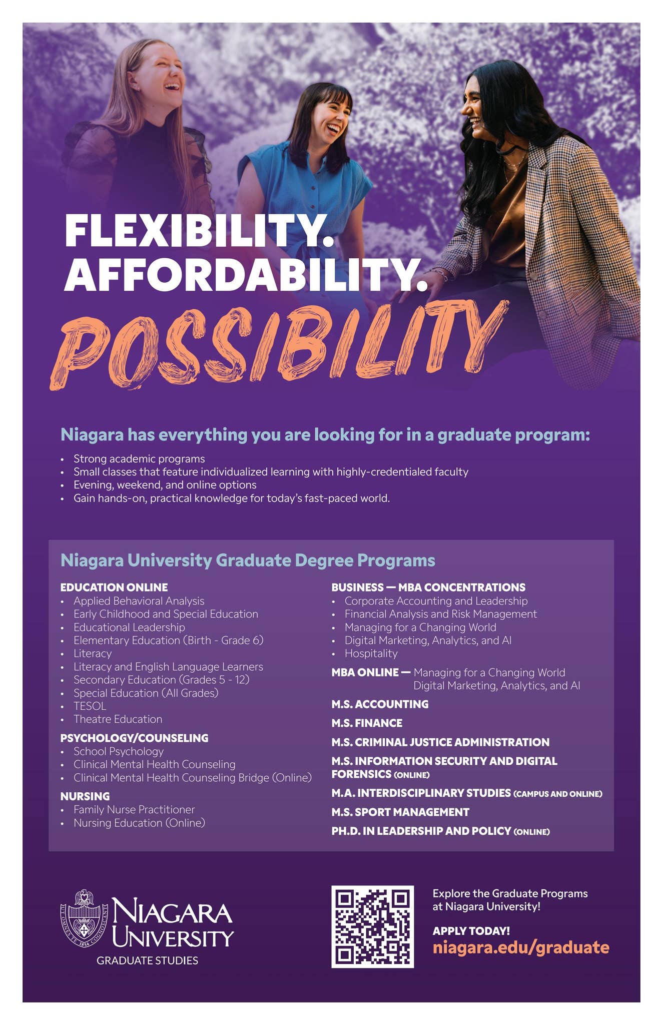 Graduate Studies - All Programs (Poster) by Niagara University - Issuu