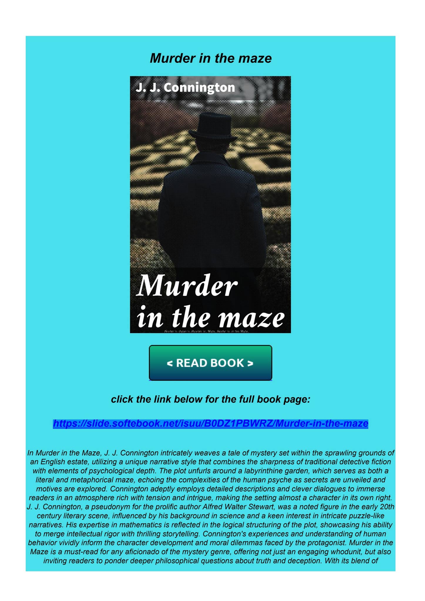 GEt PDF Murder in the maze by callioperidereyna - Issuu