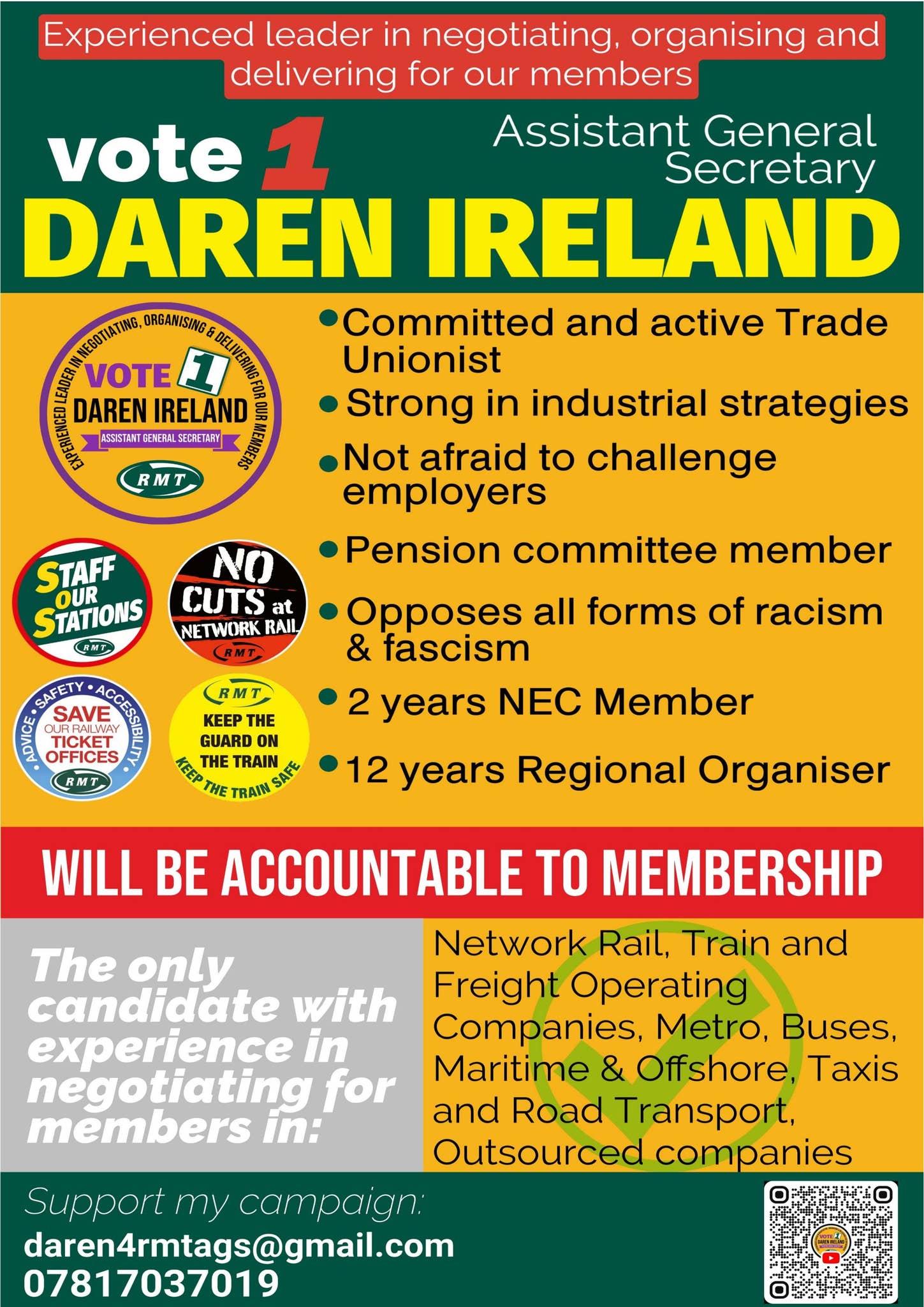 Daren IRELAND candidate statement by RMT Union - Issuu