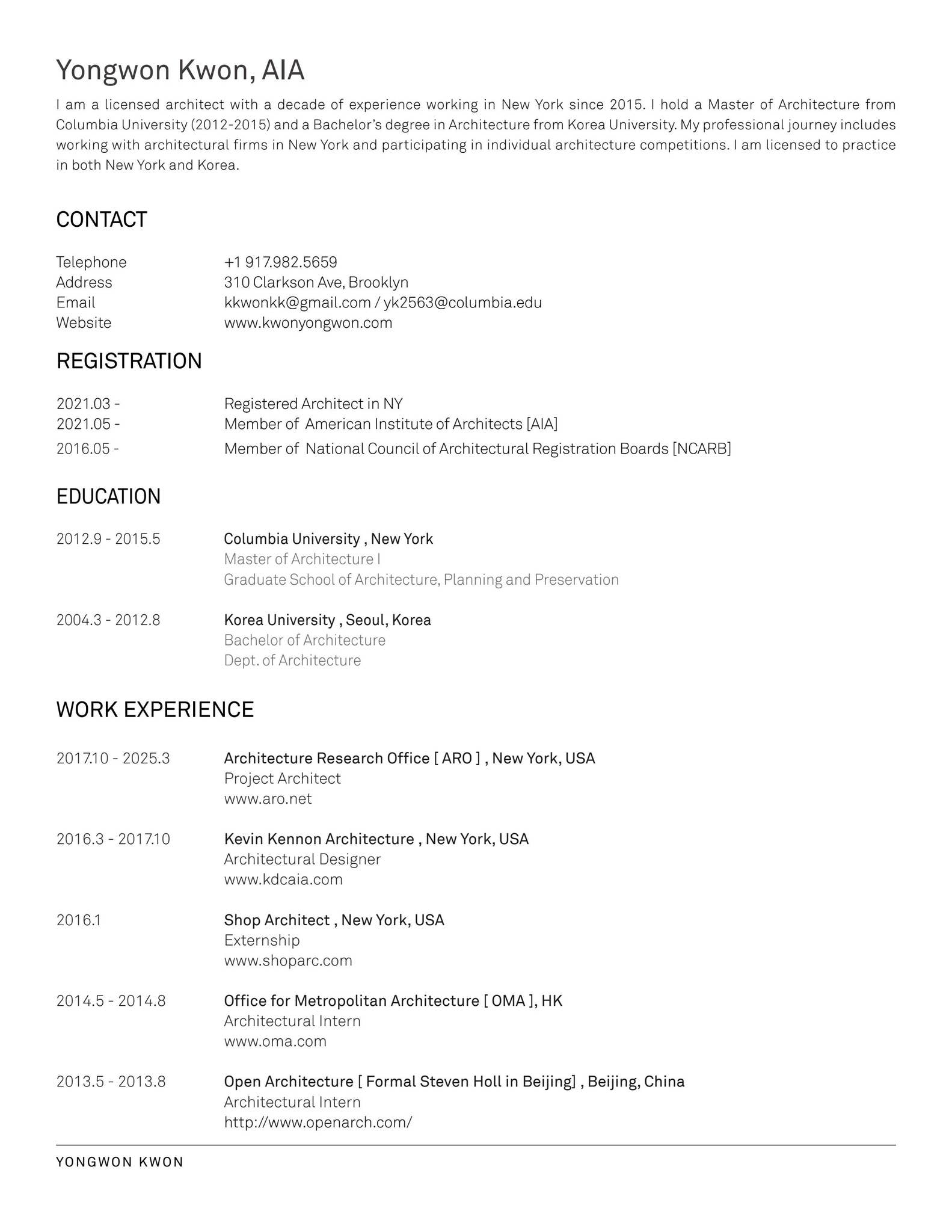250429 CV_Yongwon Kwon by Yongwon Liam Kwon - Issuu