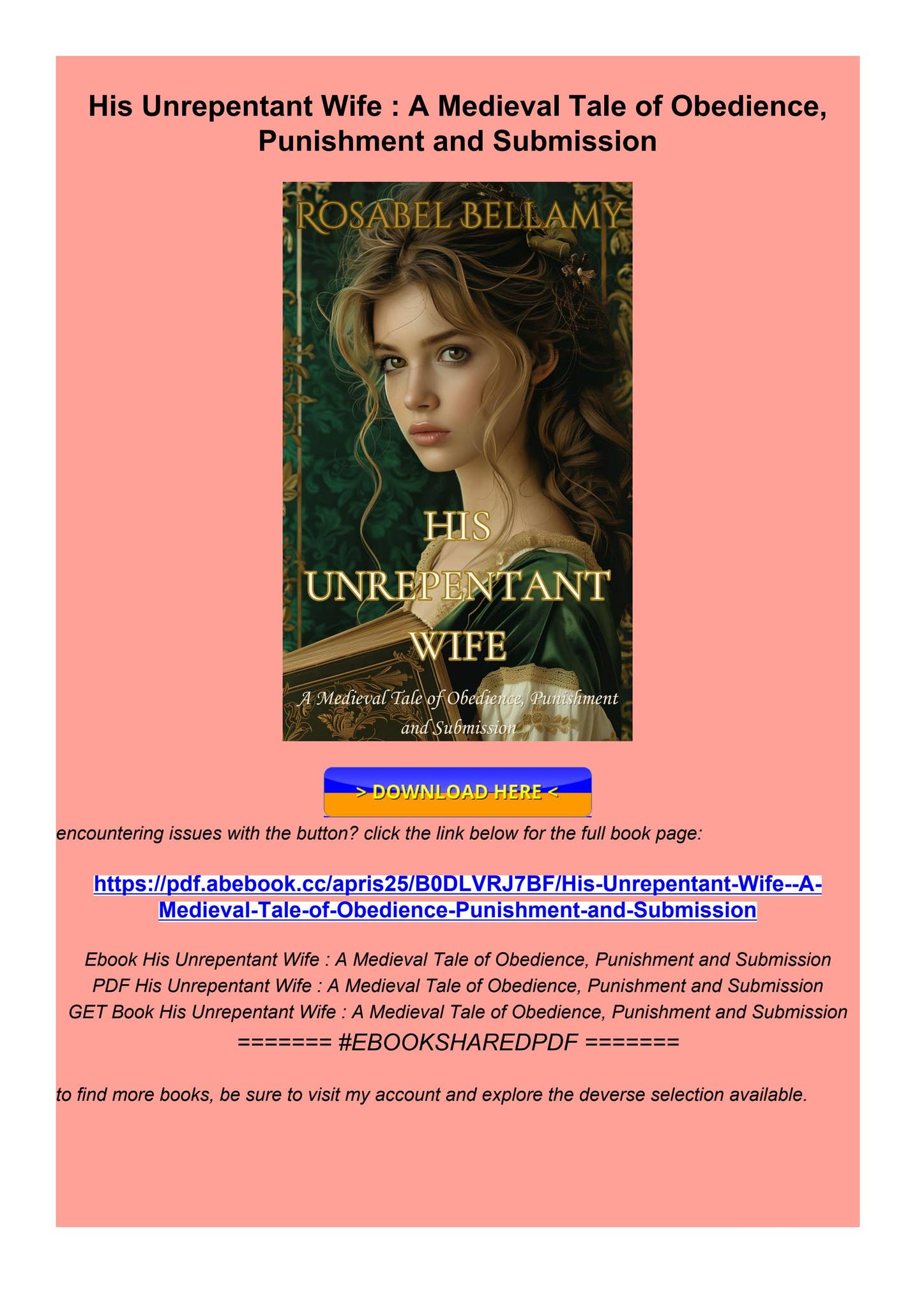 [PDF] His Unrepentant Wife : A Medieval Tale of Obedience, Punishment ...