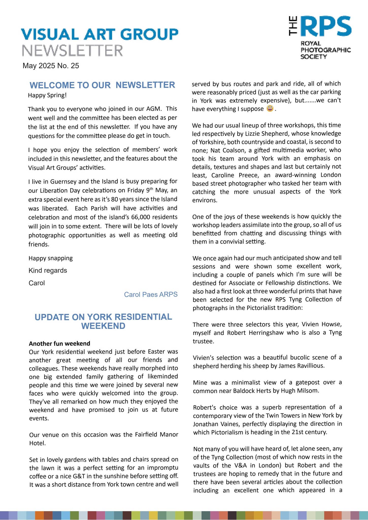 RPS Visual Art Group Newsletter No 25 by Royal Photographic Society - Issuu