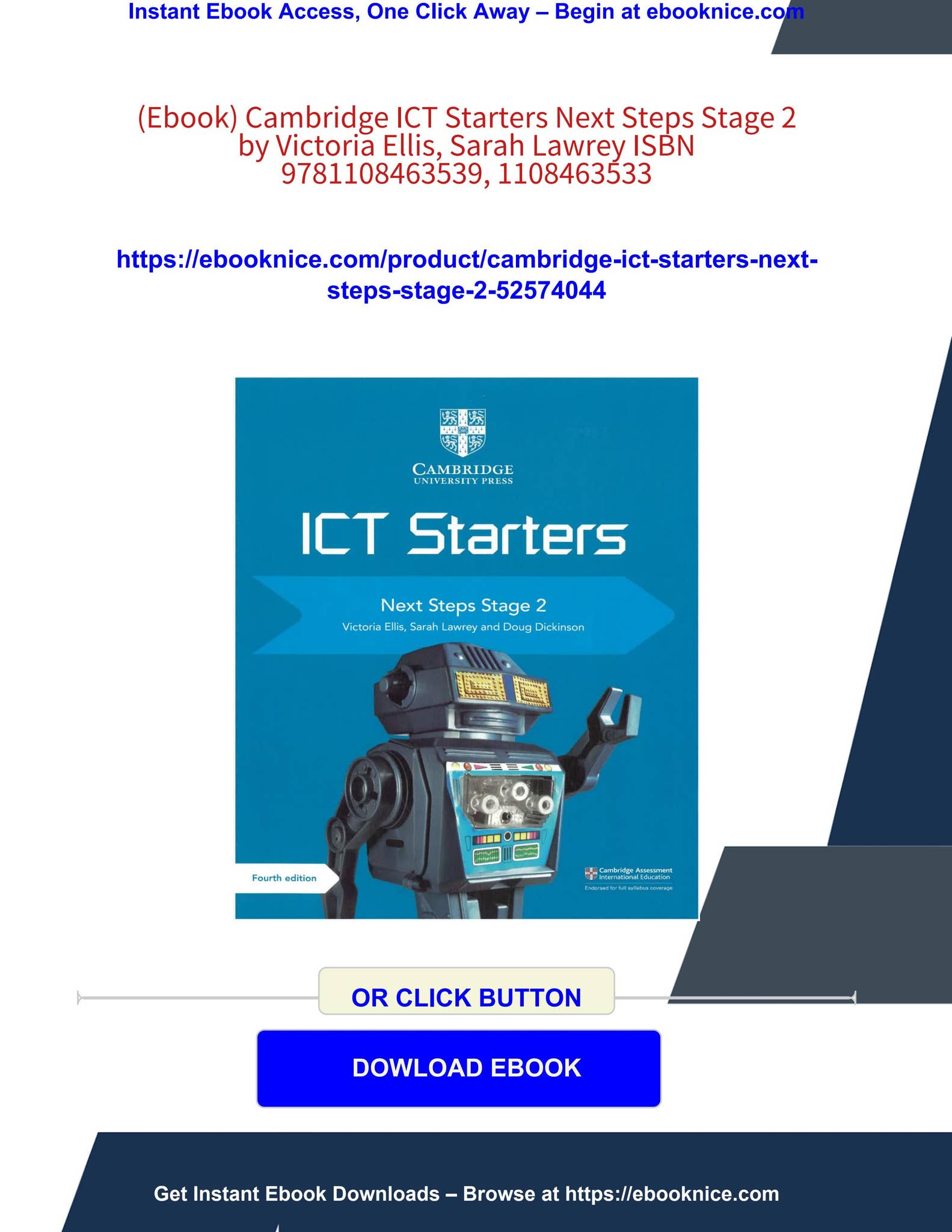 (ebook) cambridge ict starters next steps stage 2 by victoria ellis ...