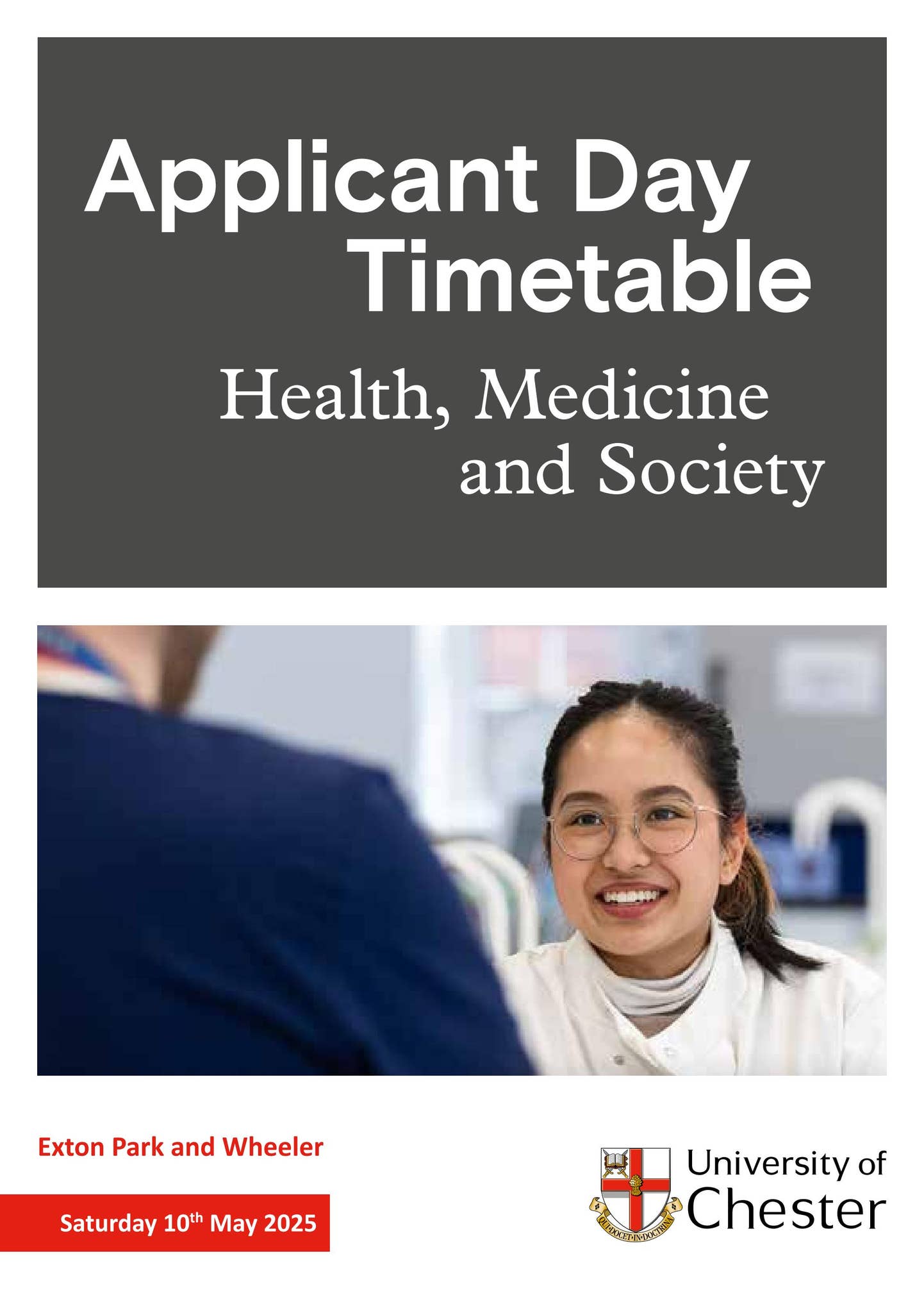 MAY 2025 Applicant Day TIMETABLE_HMS by University of Chester - Issuu
