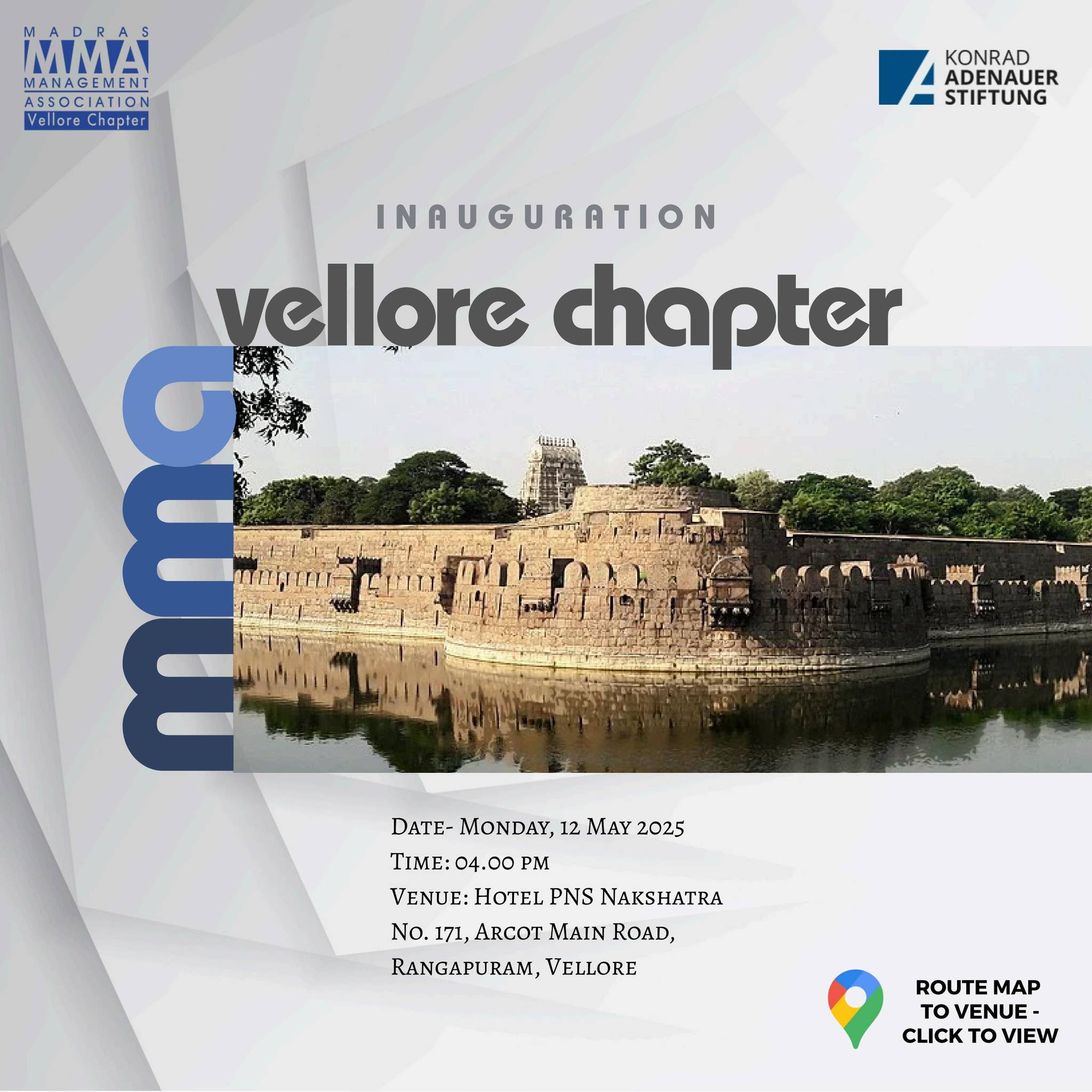 Invitation - MMA Vellore Inaugural - 12 May 2025 by Madras Management ...
